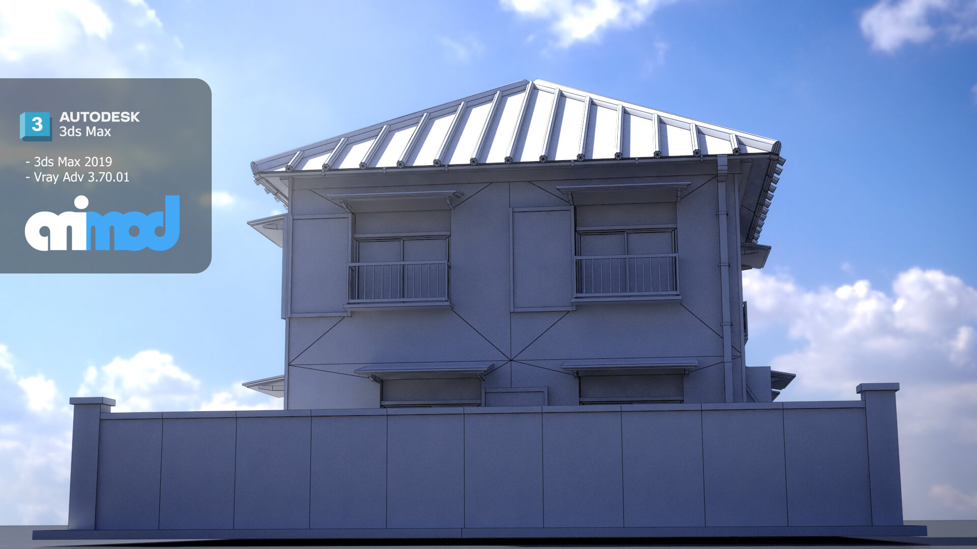 Japanese Style House 0026 - 3D Model by animod