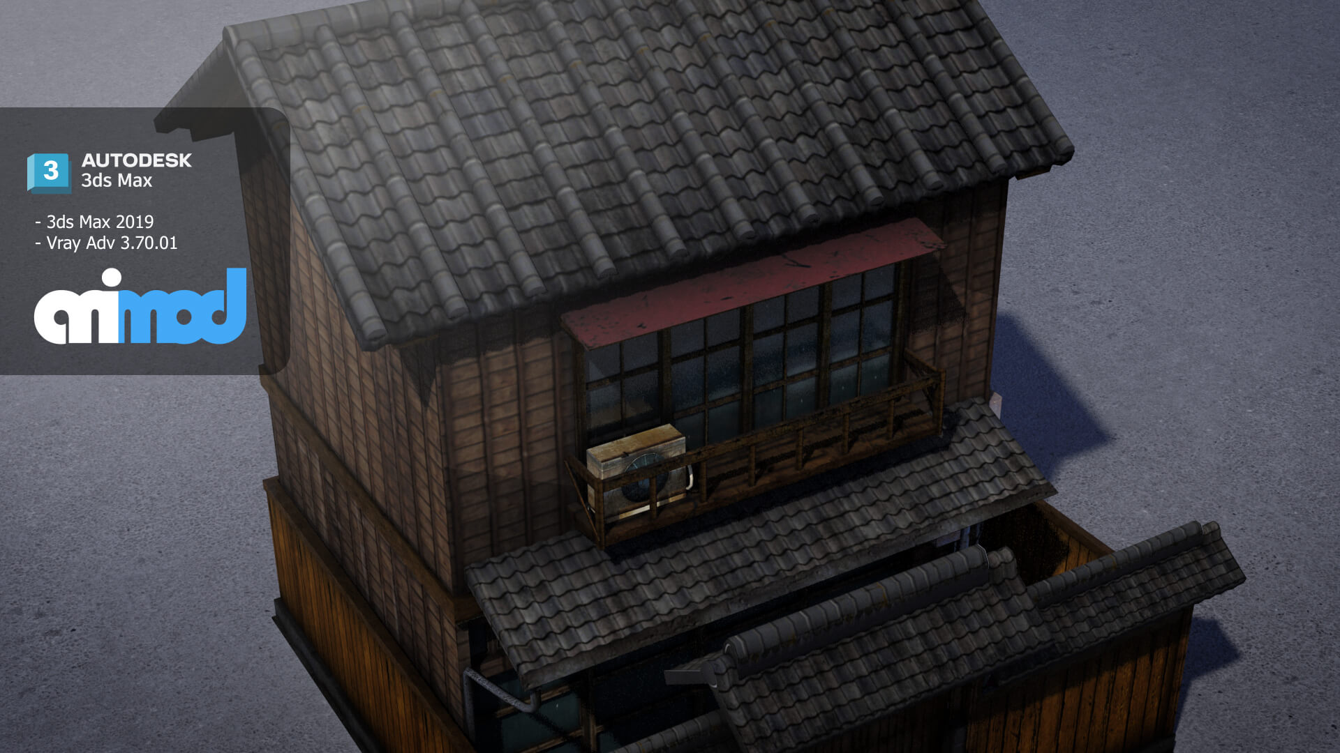 Japanese Style House 0032 - 3D Model by animod
