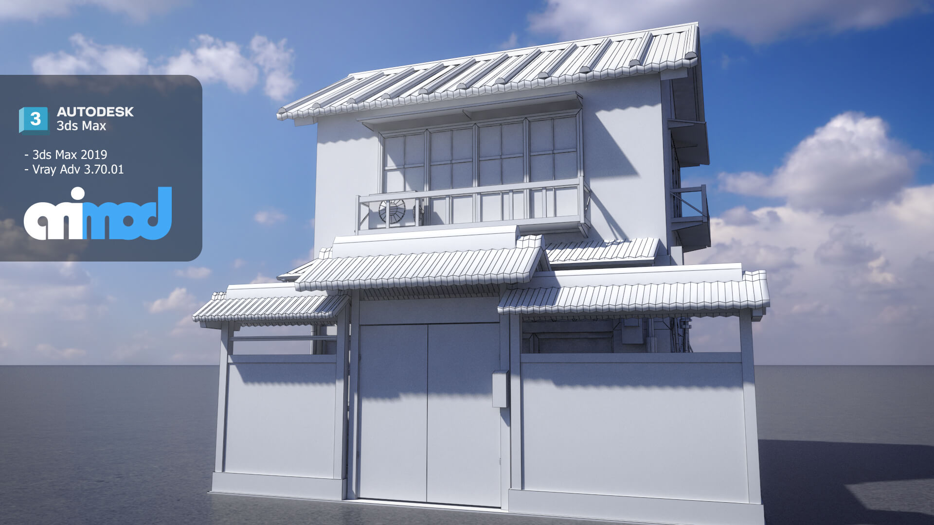 Japanese Style House 0032 - 3D Model by animod