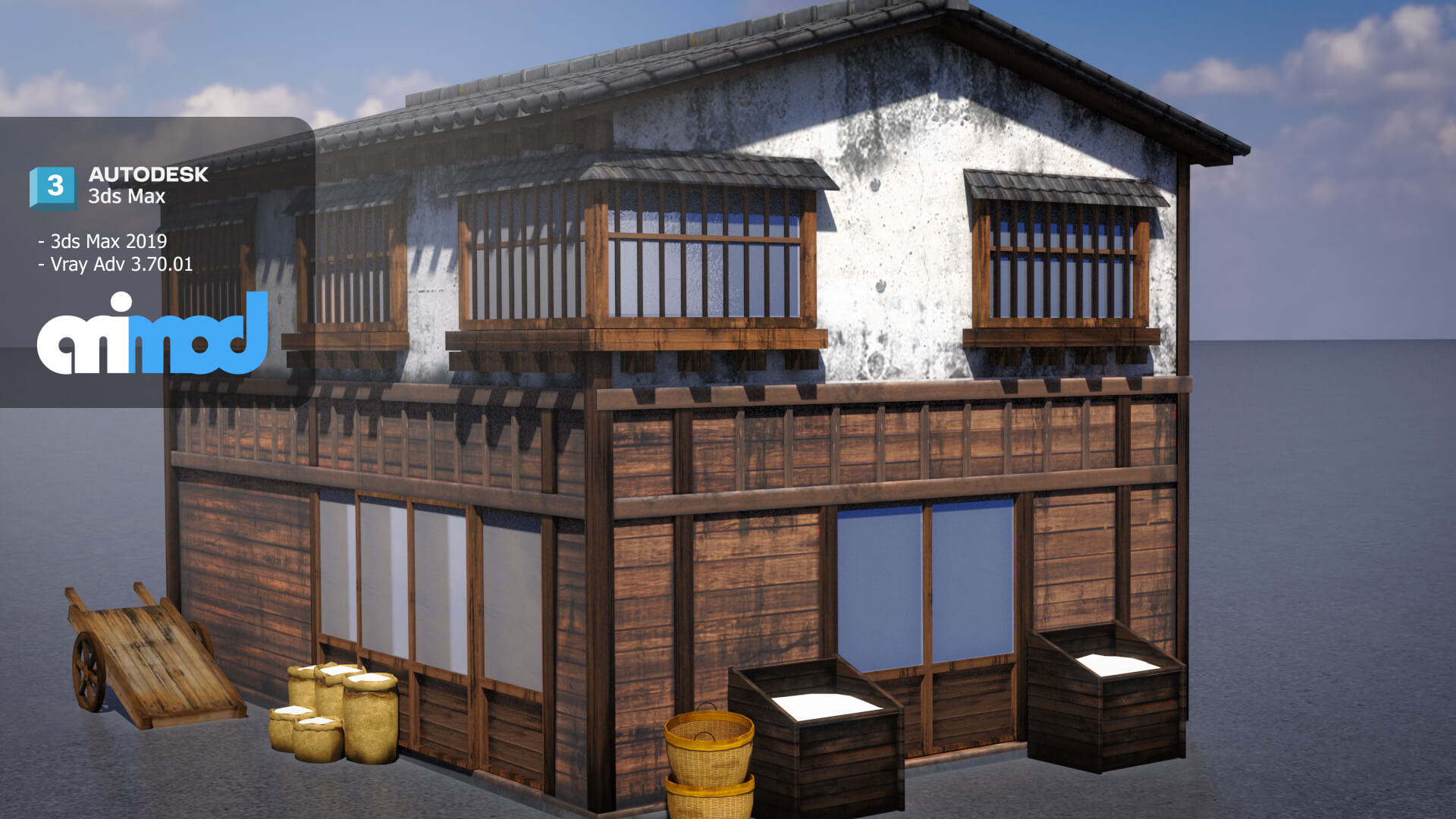 Japanese Style Rice Shop 0025 - 3D Model by animod