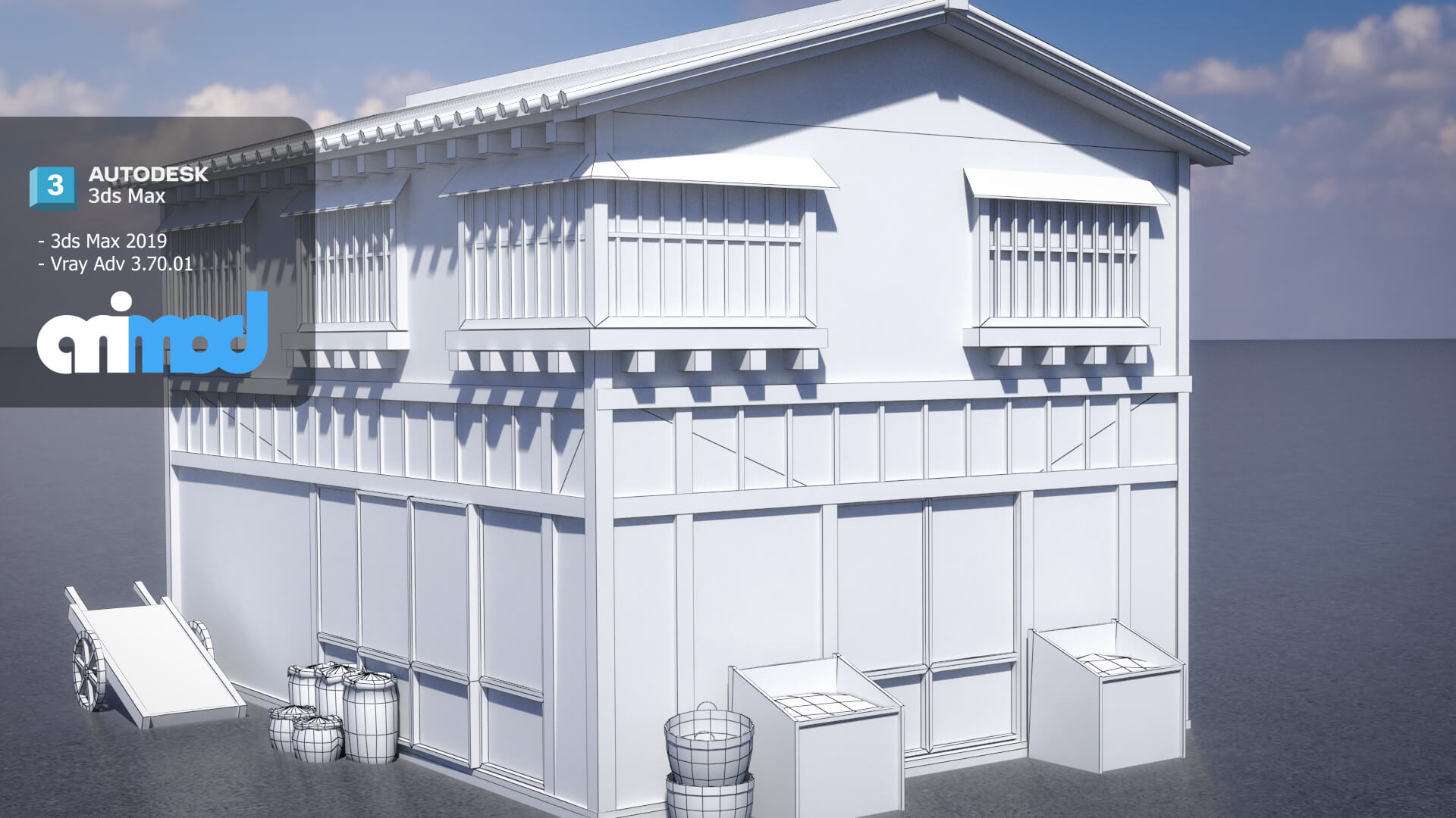 Japanese Style Rice Shop 0025 - 3D Model by animod