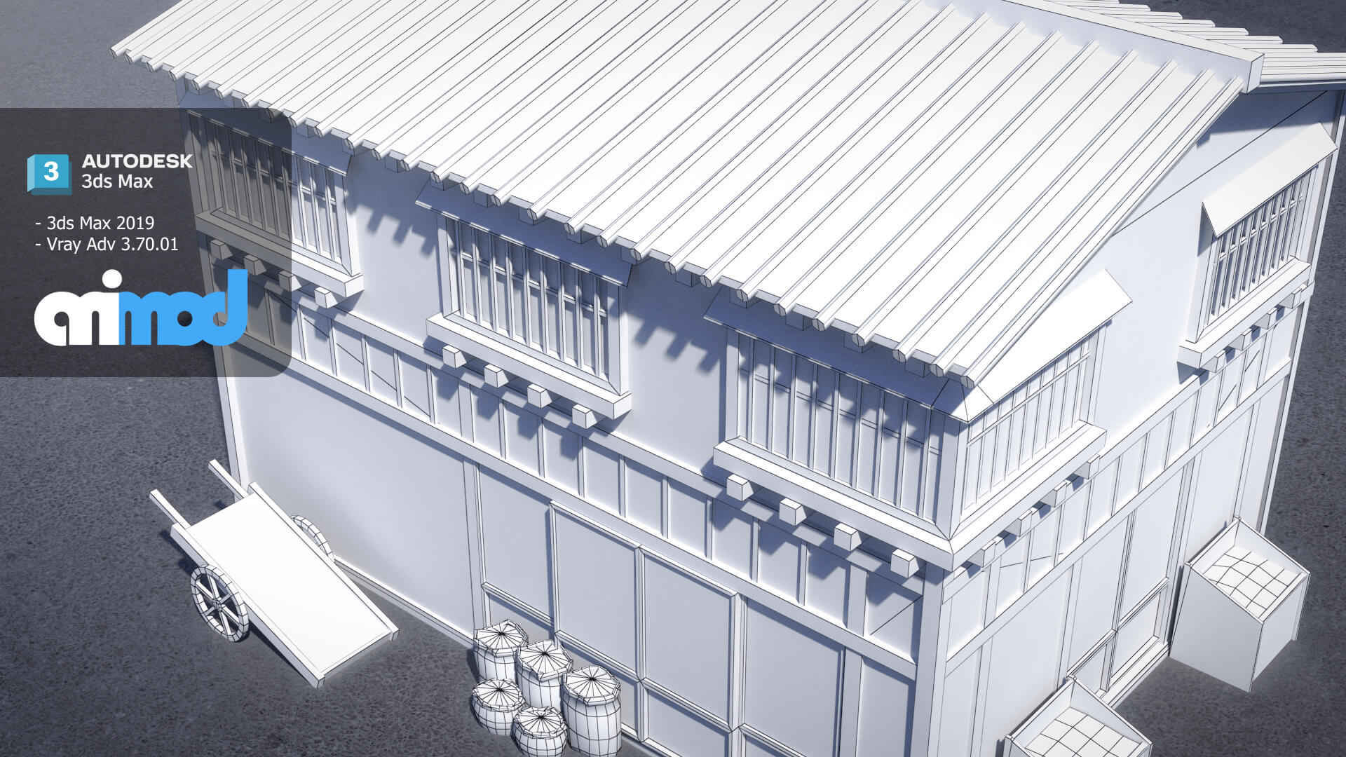 Japanese Style Rice Shop 0025 - 3D Model by animod