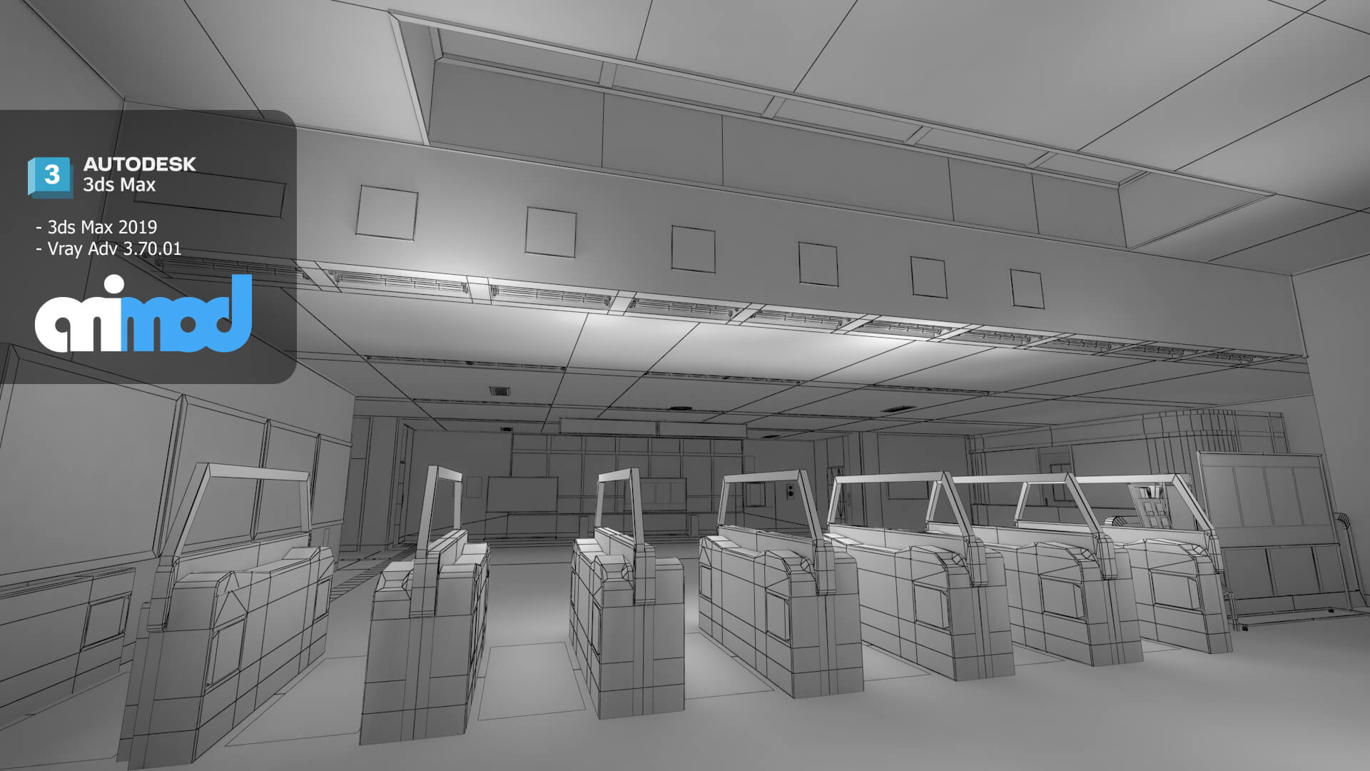 Japanese Subway Station Interior - 3D Model by animod