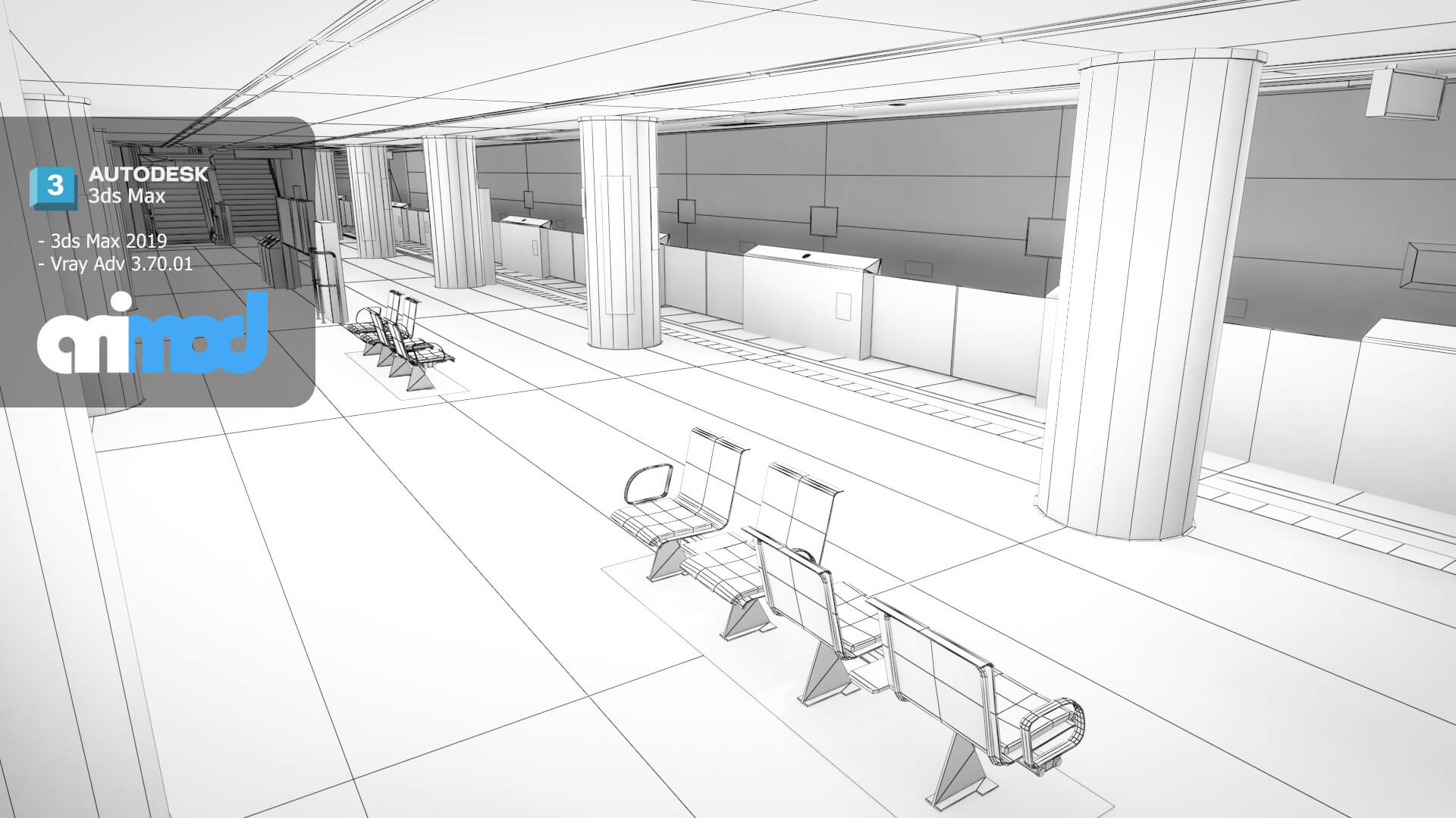 Japanese Subway Station Platform - 3D Model by animod