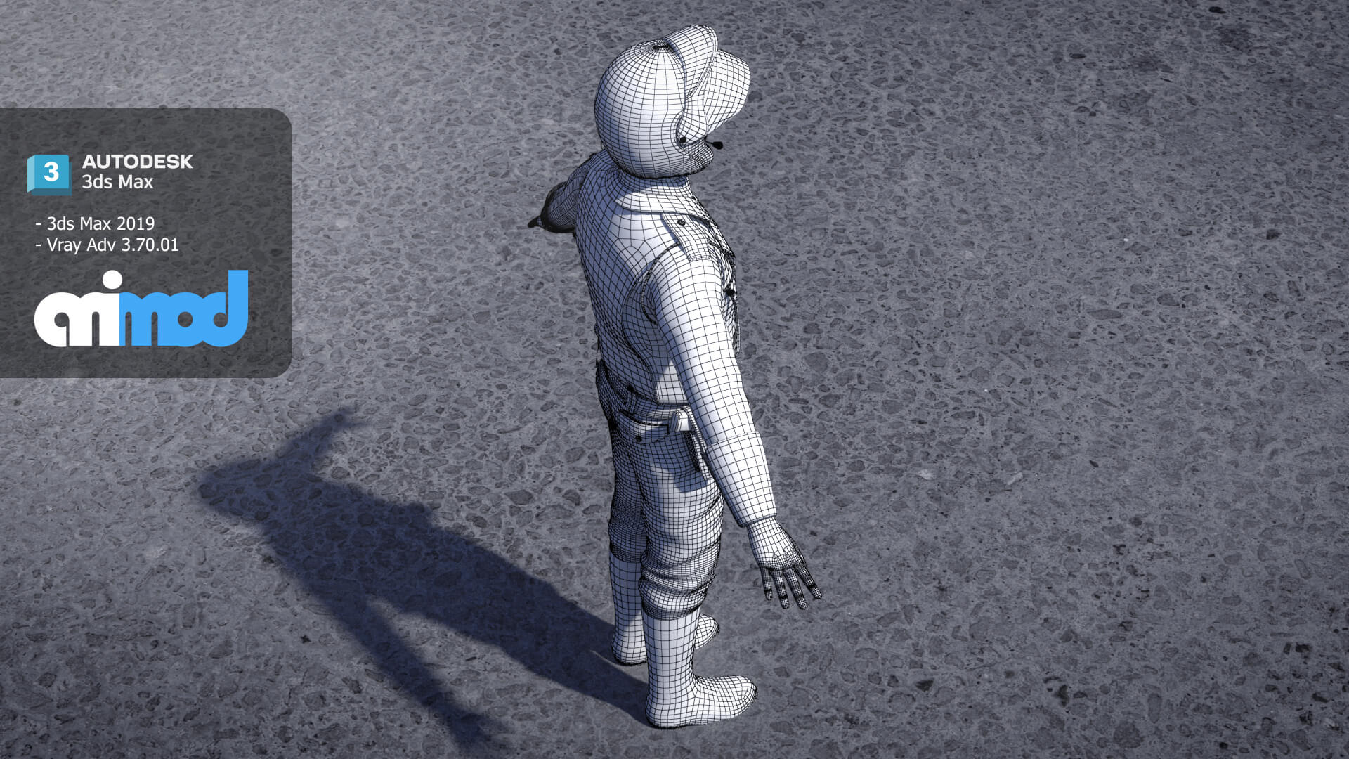 Japanese Traffic Police 0003 - 3D Model by animod