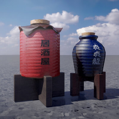 Japanese Wine - 3D Model by animod