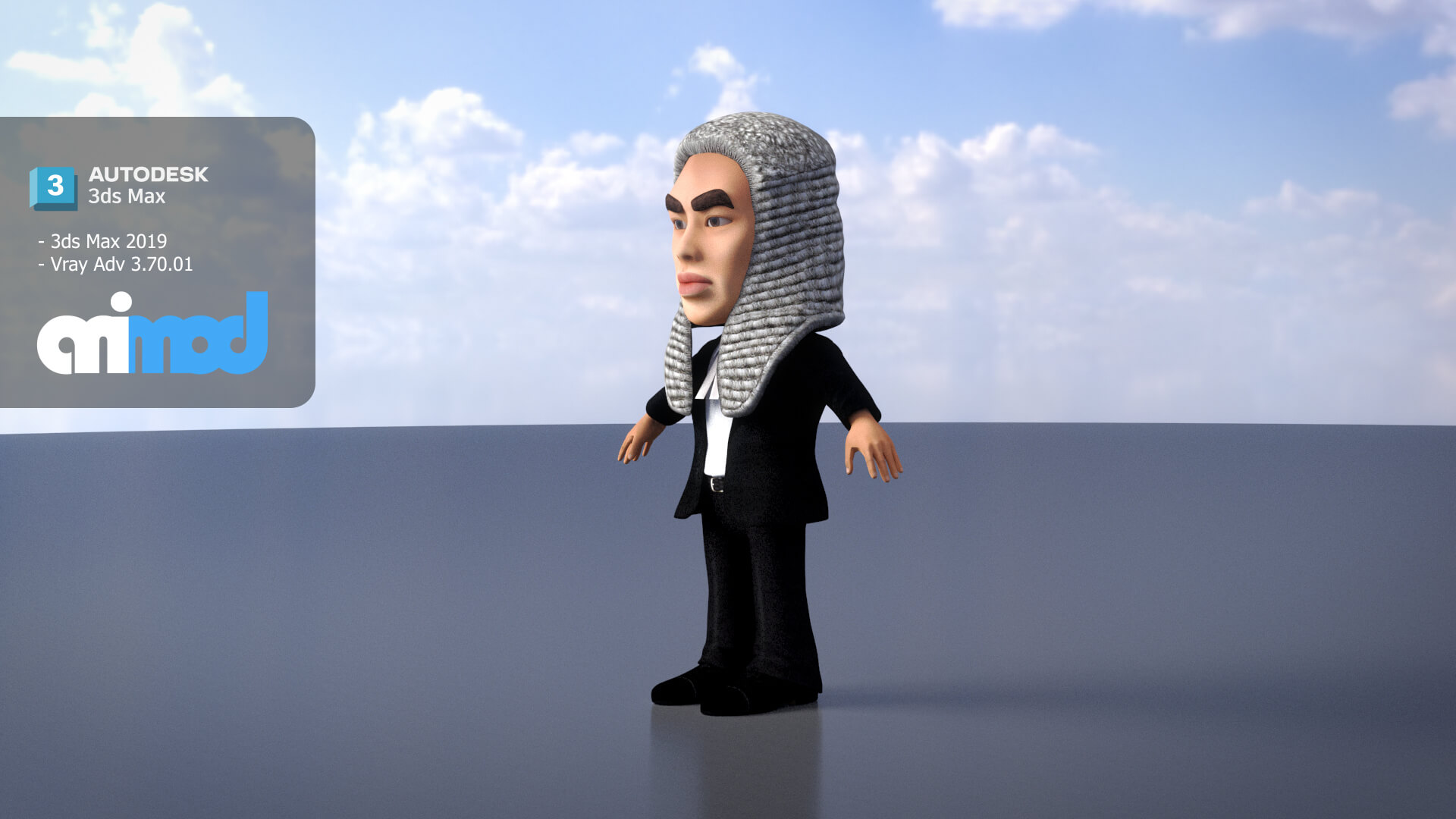 Judge Character - 3D Model by animod