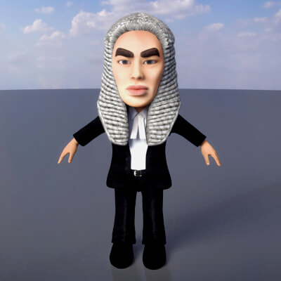 Judge Character - 3D Model by animod