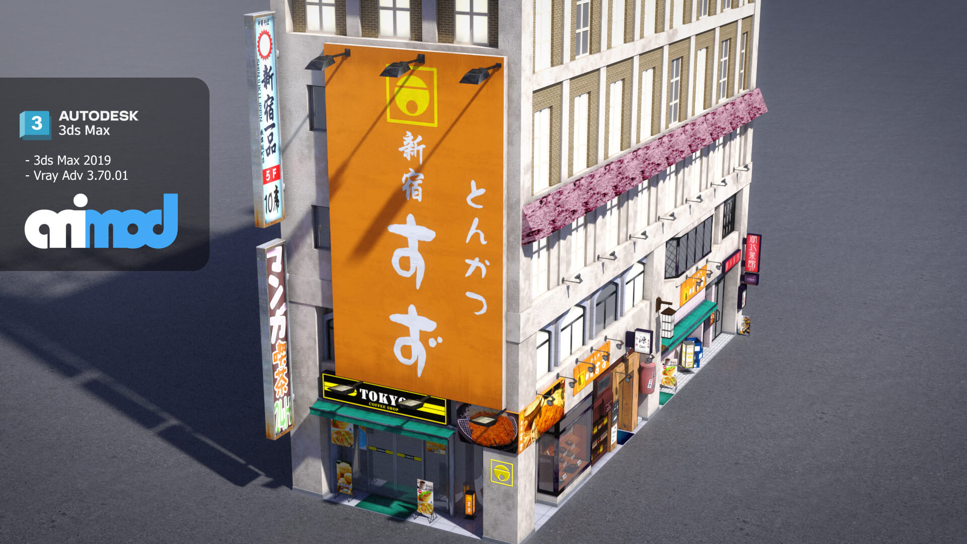 Kabukicho Building 0002 - 3D Model by animod