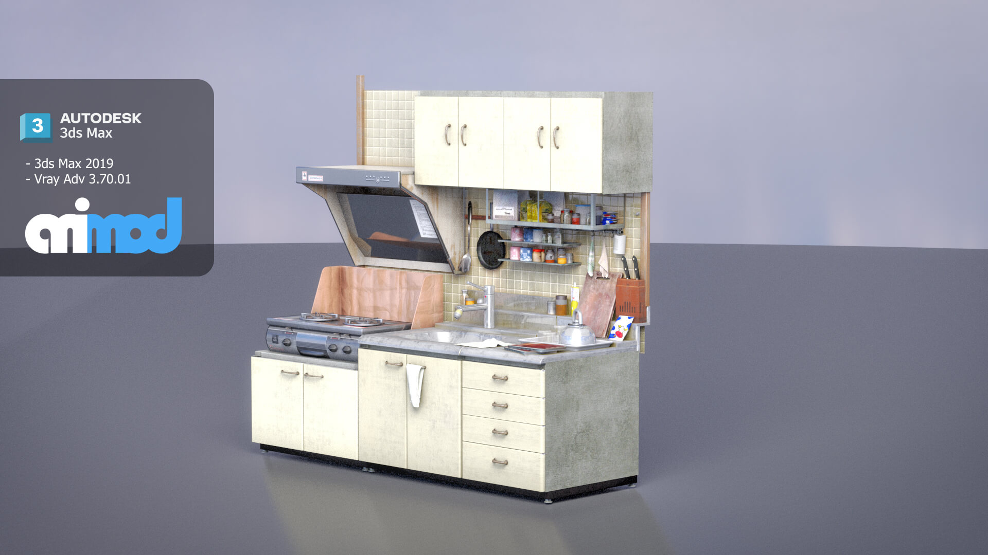 Kitchen Cabinets - 3D Model by animod