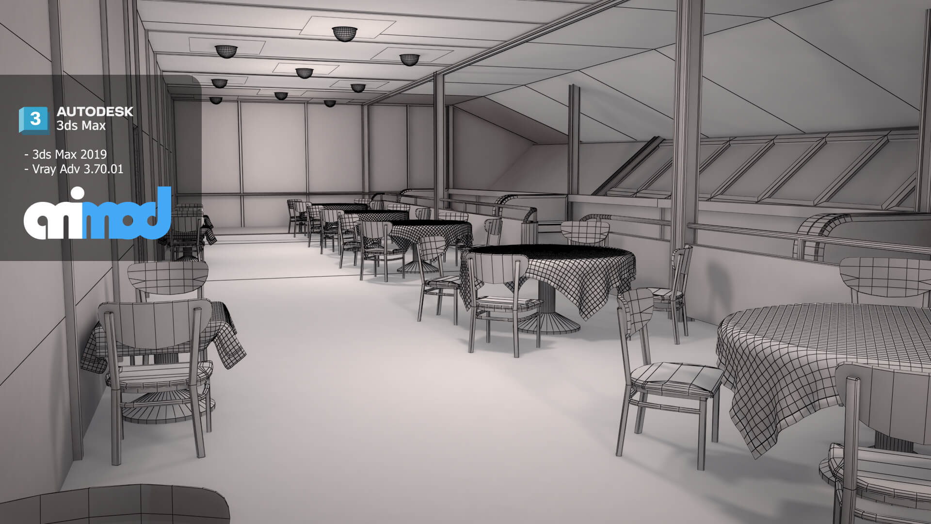 Lz 129 Hindenburg Restaurant 01 - 3D Model by animod