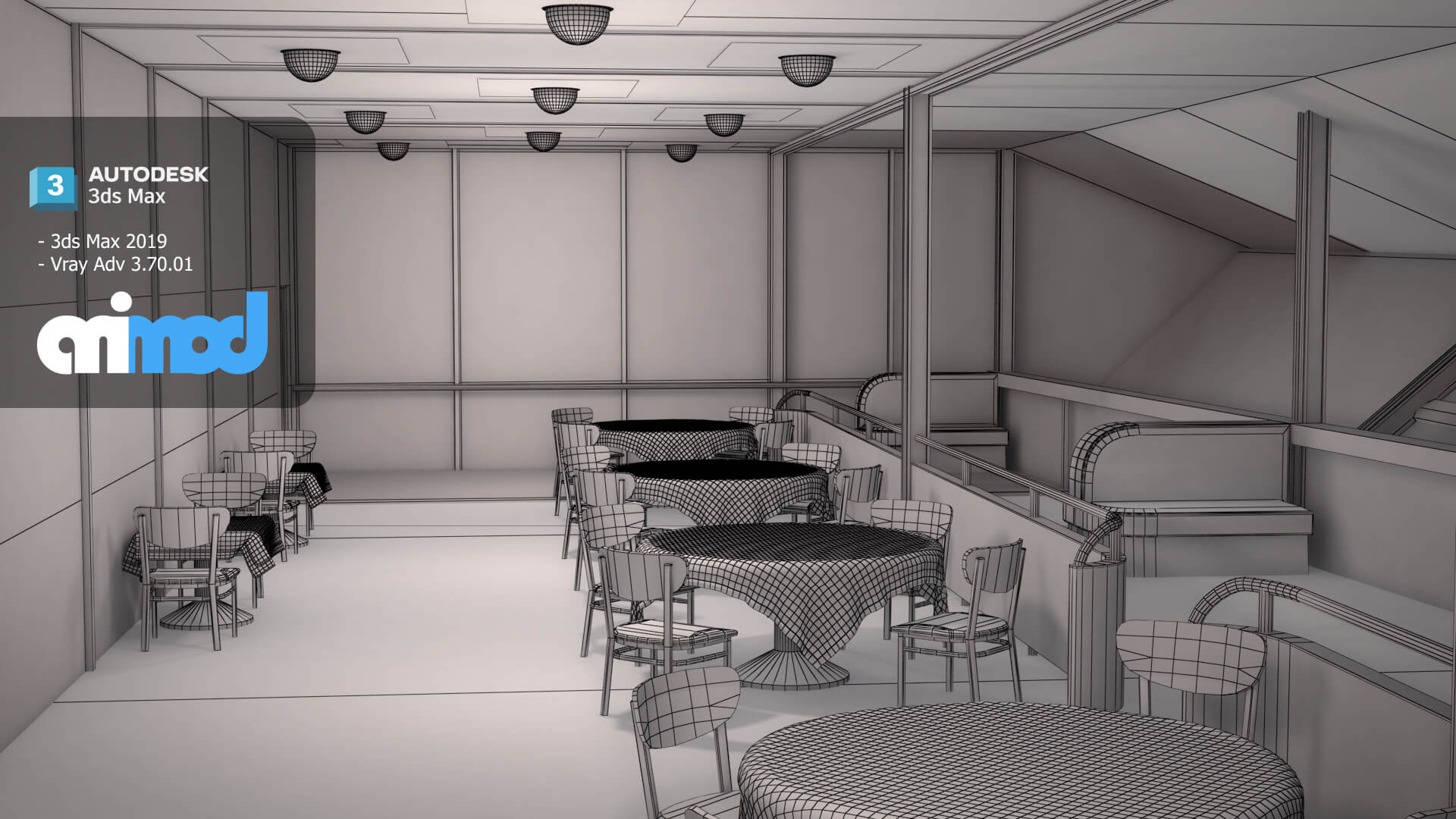 Lz 129 Hindenburg Restaurant 01 - 3D Model by animod
