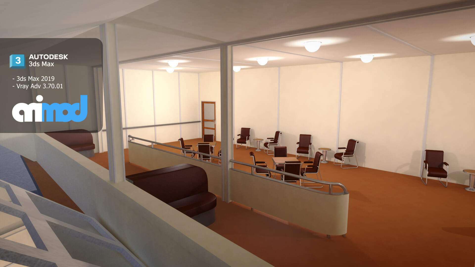 Lz 129 Hindenburg Restaurant 02 - 3D Model by animod