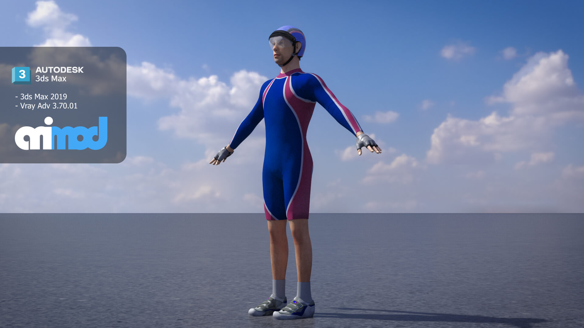 Male Cyclist - 3D Model by animod