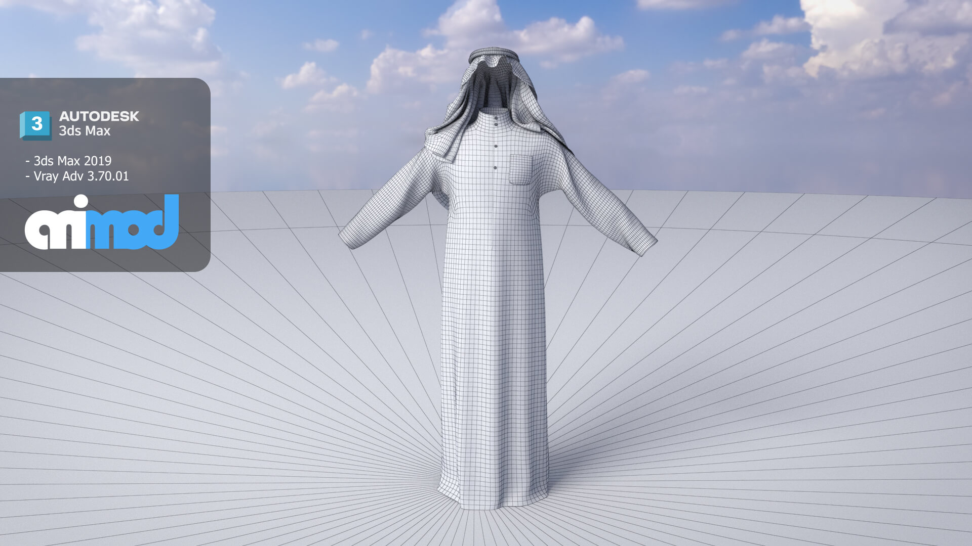 Middle East Male Clothing 0002 - 3D Model by animod