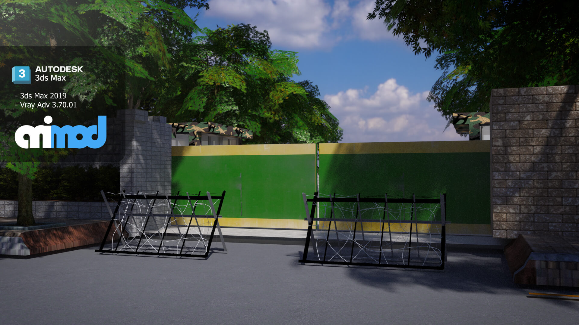 Military Camp Entrance - 3D Model by animod