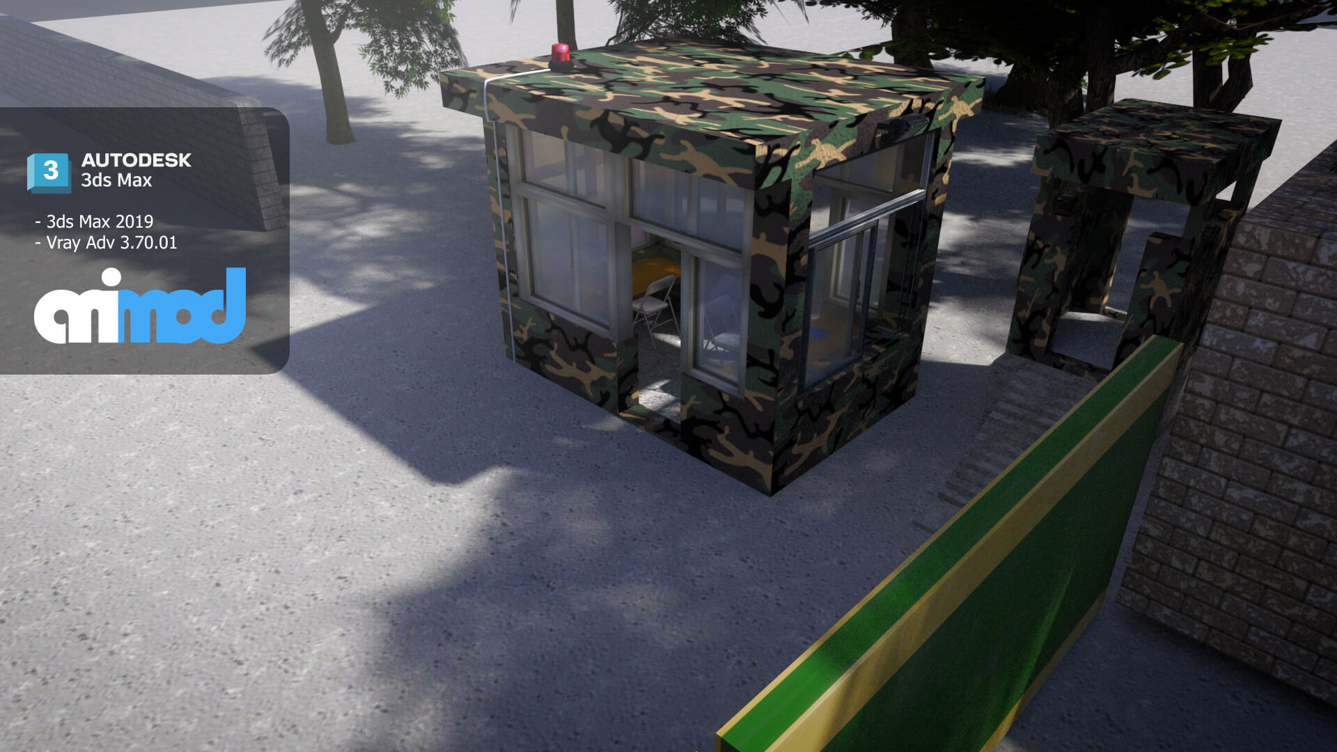 Military Camp Entrance - 3D Model by animod