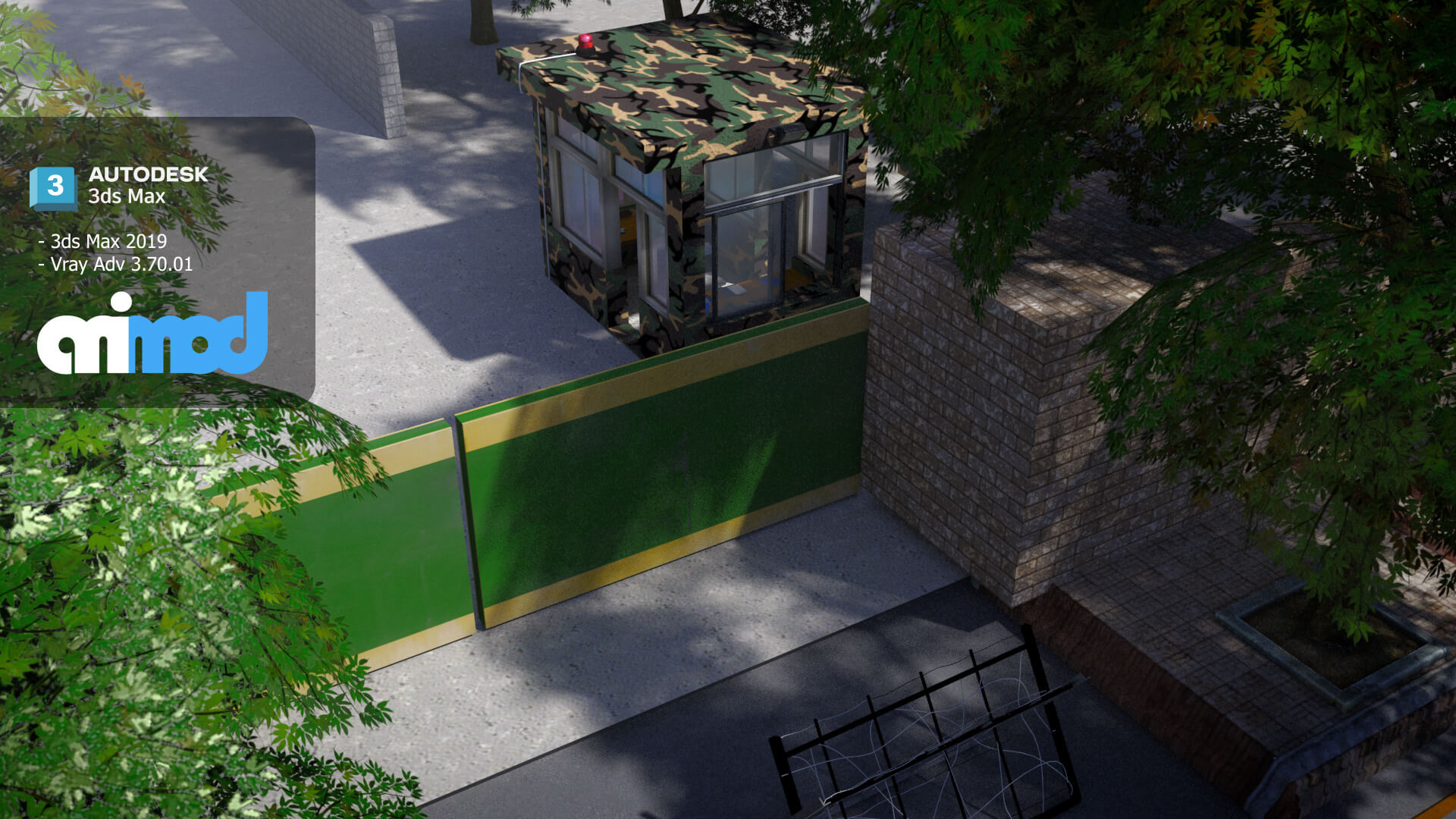 Military Camp Entrance - 3D Model by animod