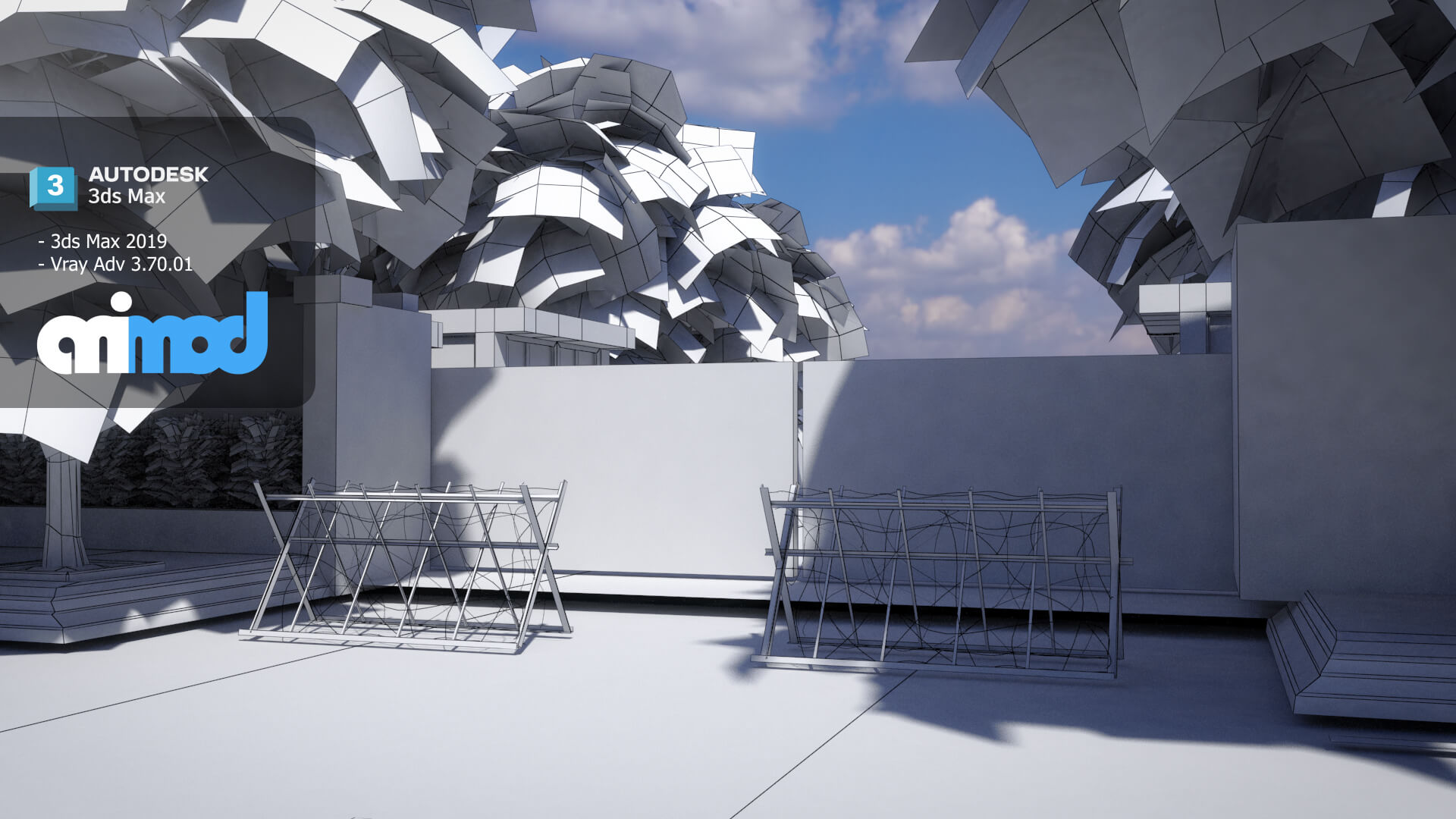 Military Camp Entrance - 3D Model by animod