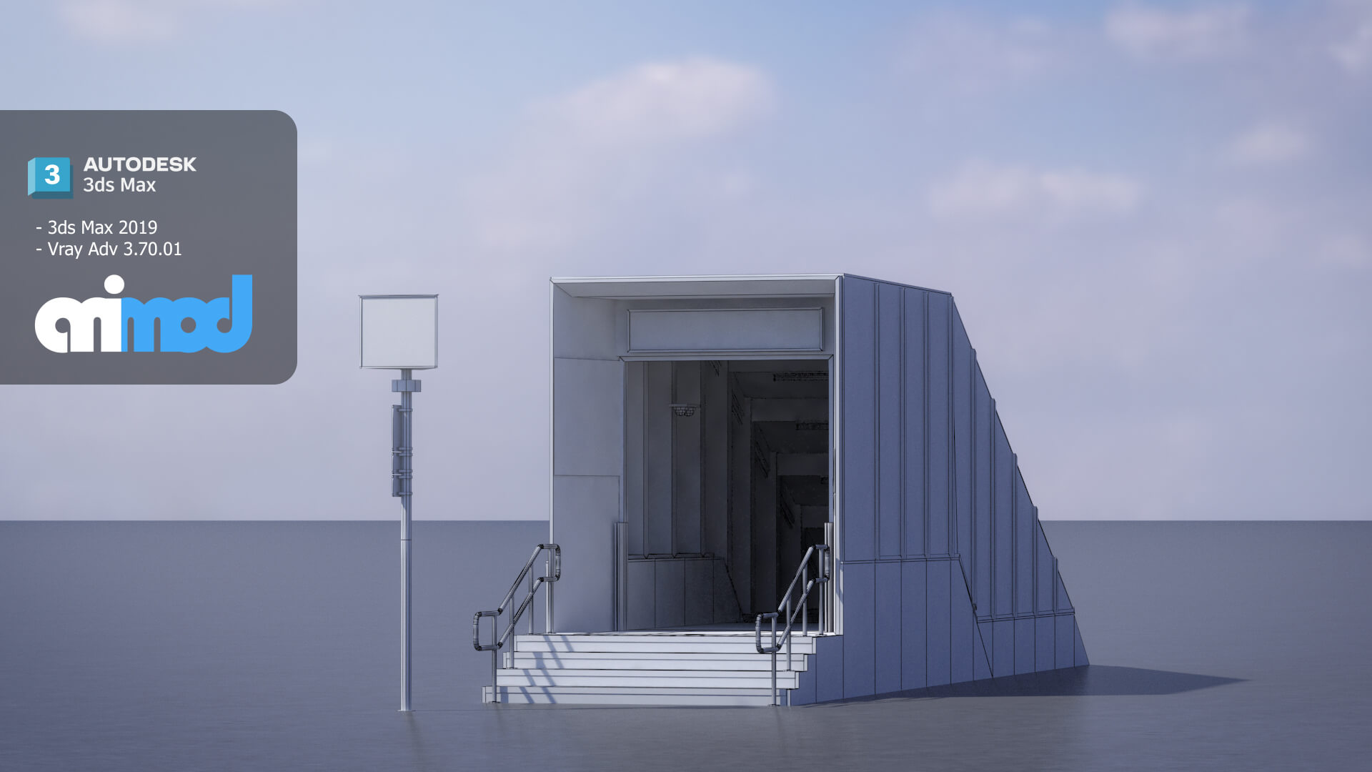 Taiwan Mrt Exit 1 - 3D Model by animod