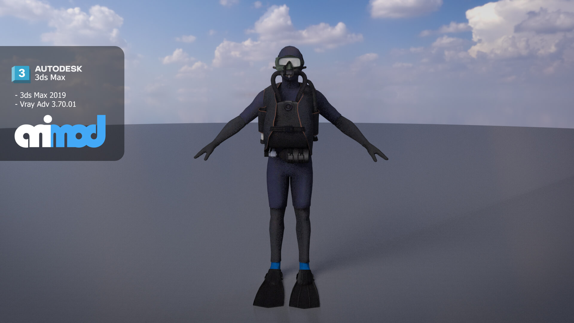 Navy Seal in Diving Overalls - 3D Model by animod