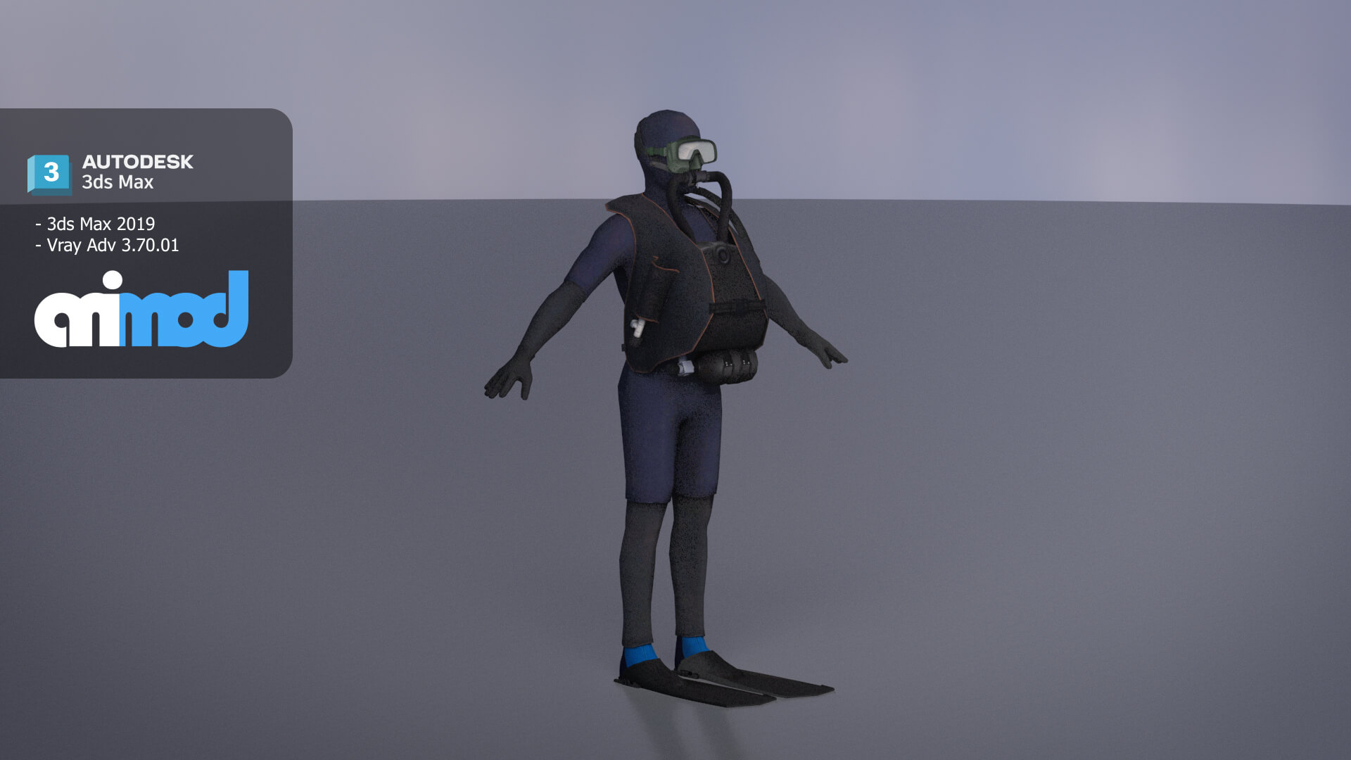 Navy Seal in Diving Overalls - 3D Model by animod