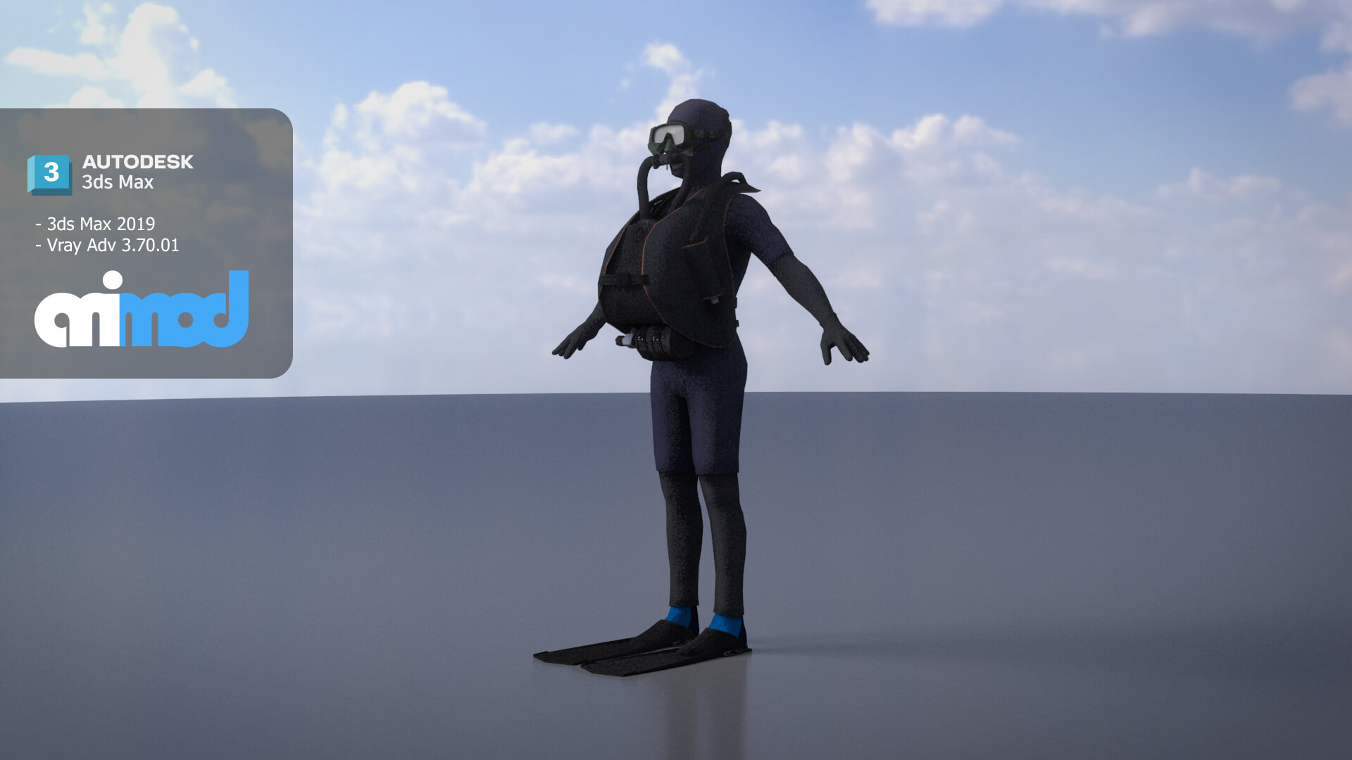 Navy Seal in Diving Overalls - 3D Model by animod