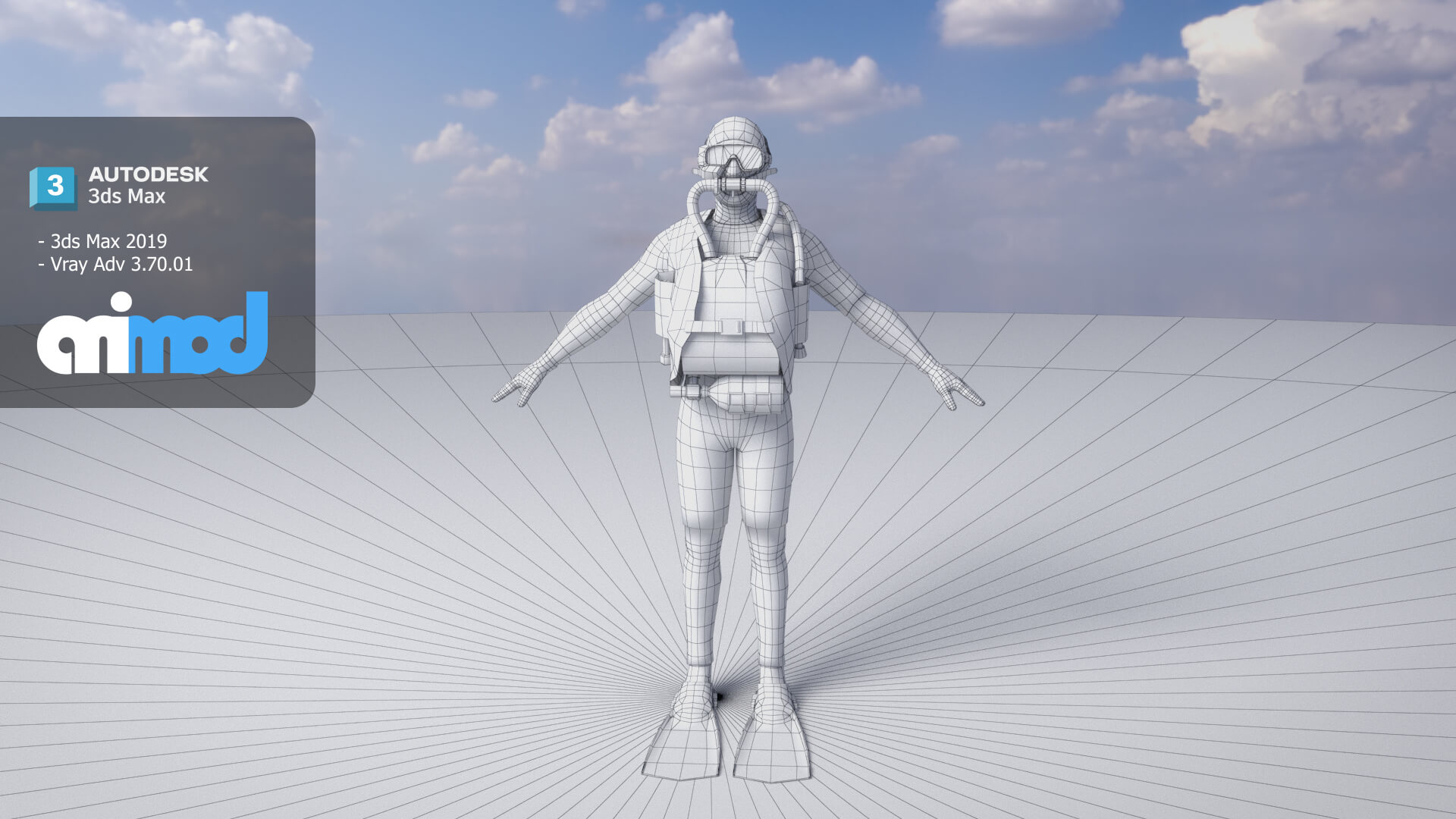 Navy Seal in Diving Overalls - 3D Model by animod