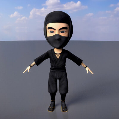 Ninja Character - 3D Model by animod