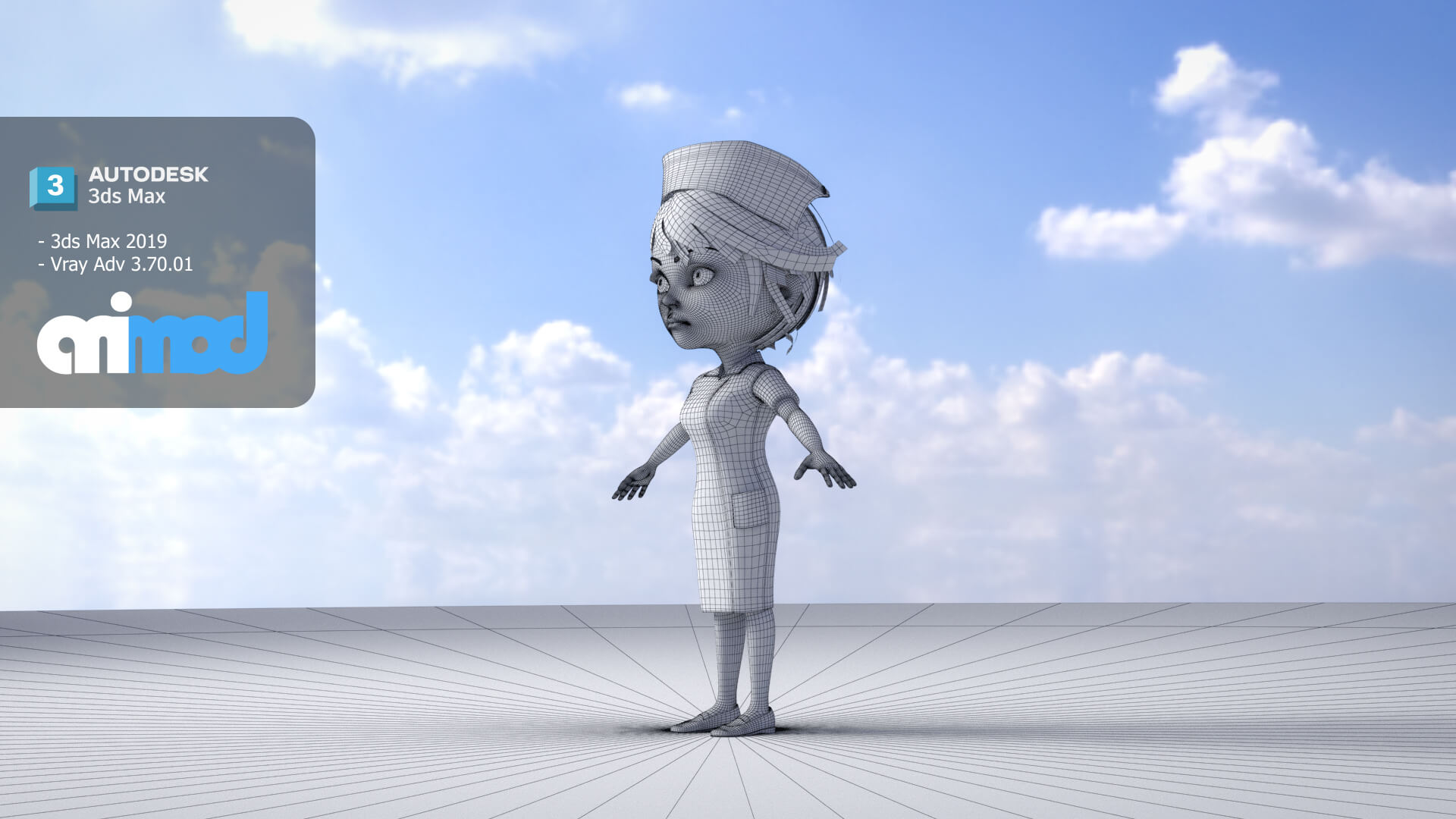 Nurse 0002 Character - 3D Model by animod