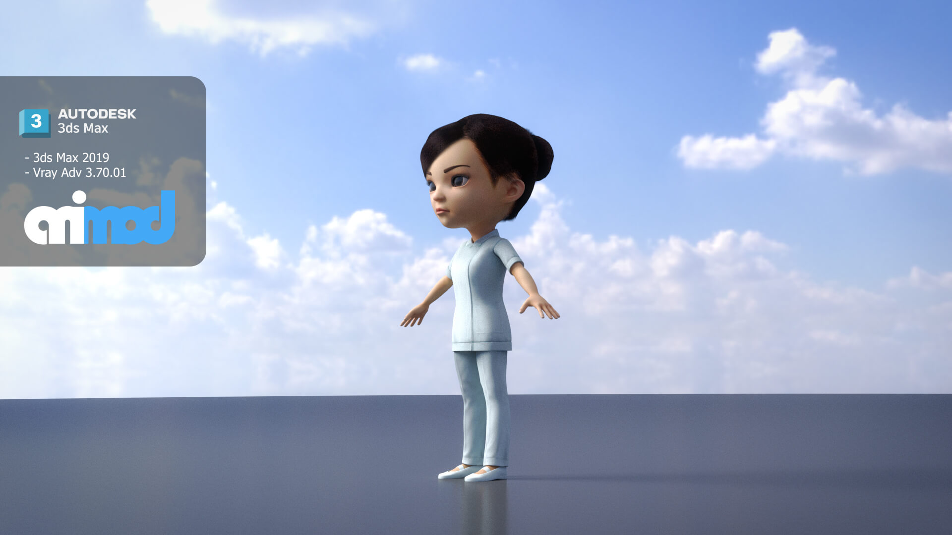 Nurse 0003 Character - 3D Model by animod