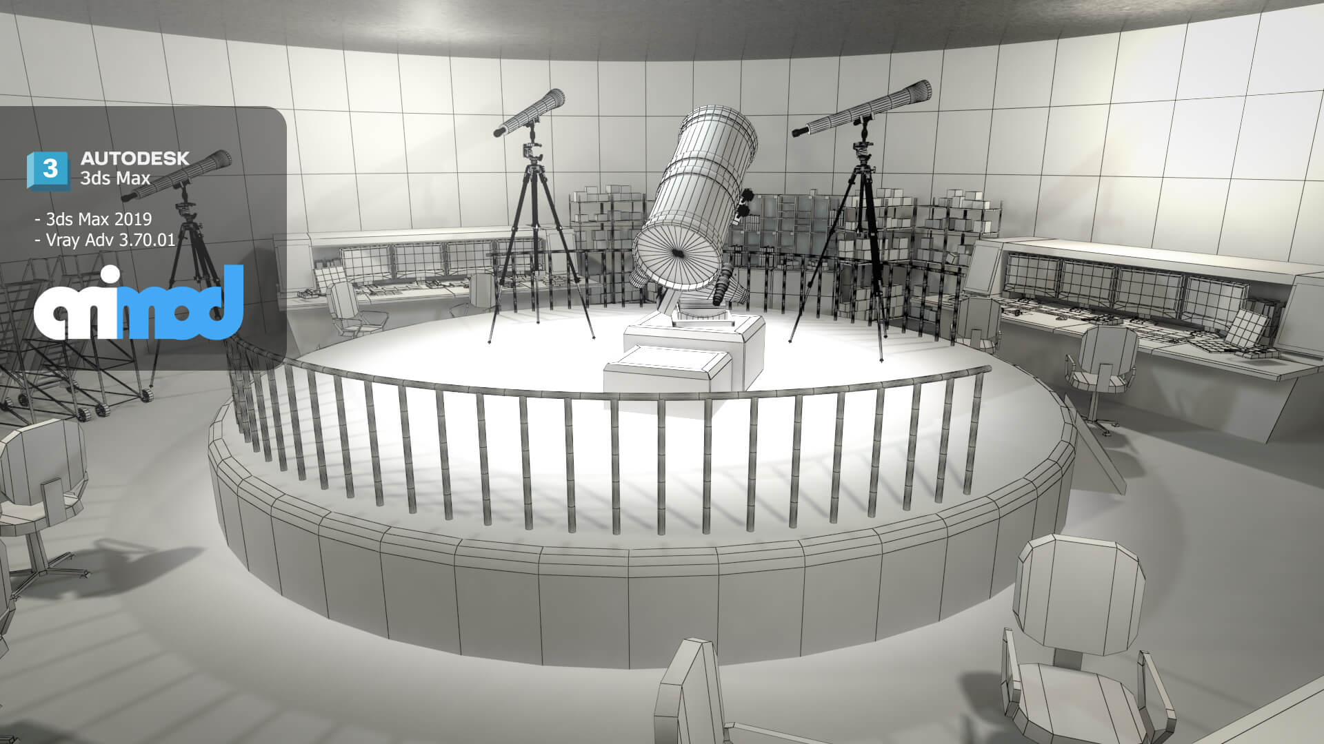Observatory 001 - 3D Model by animod