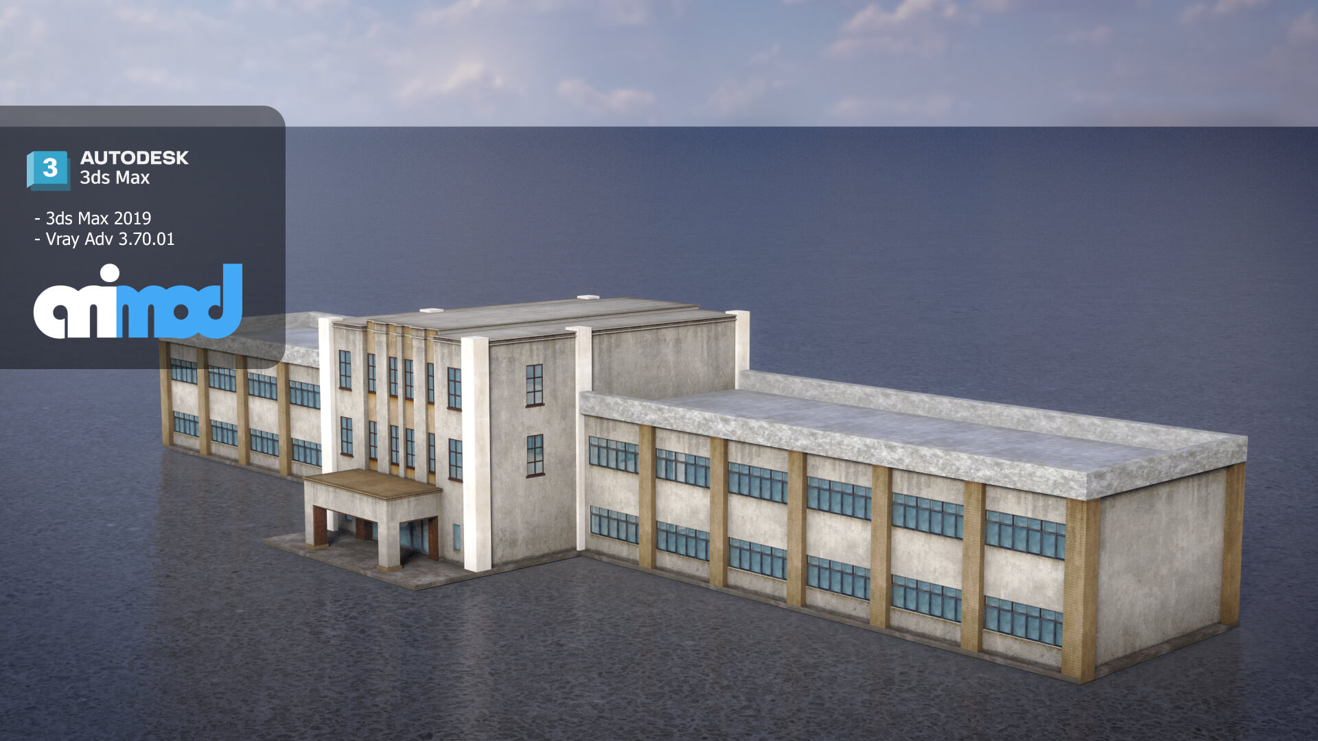 Office Building 0002 - 3D Model by animod