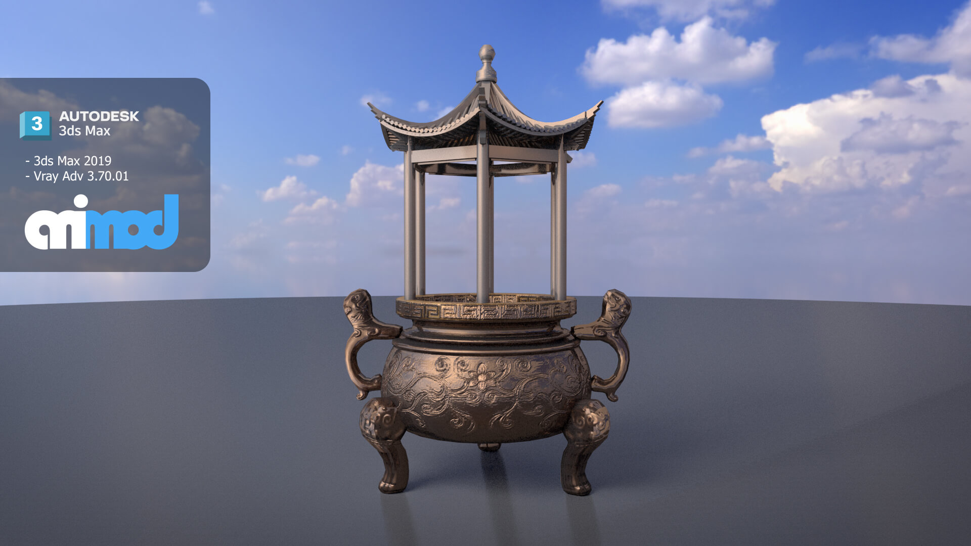 Outdoor Incense Burner - 3D Model by animod