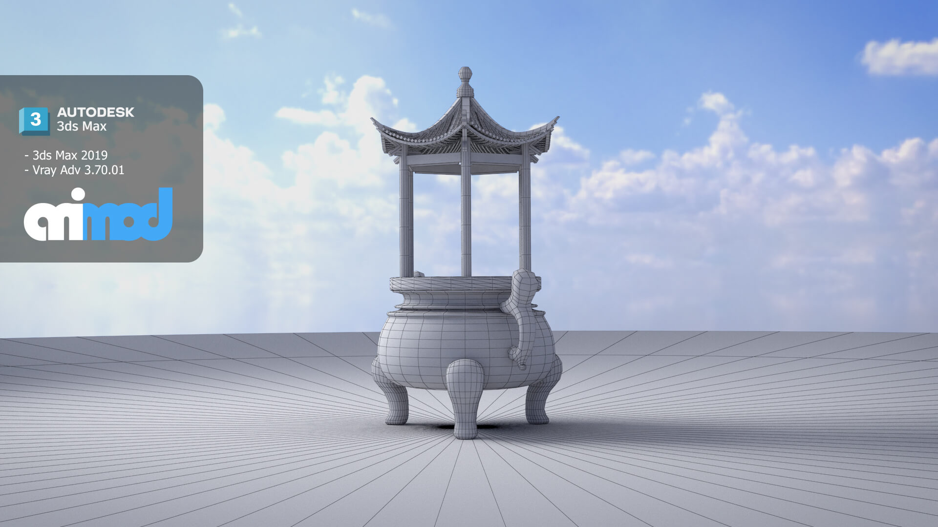 Outdoor Incense Burner - 3D Model by animod
