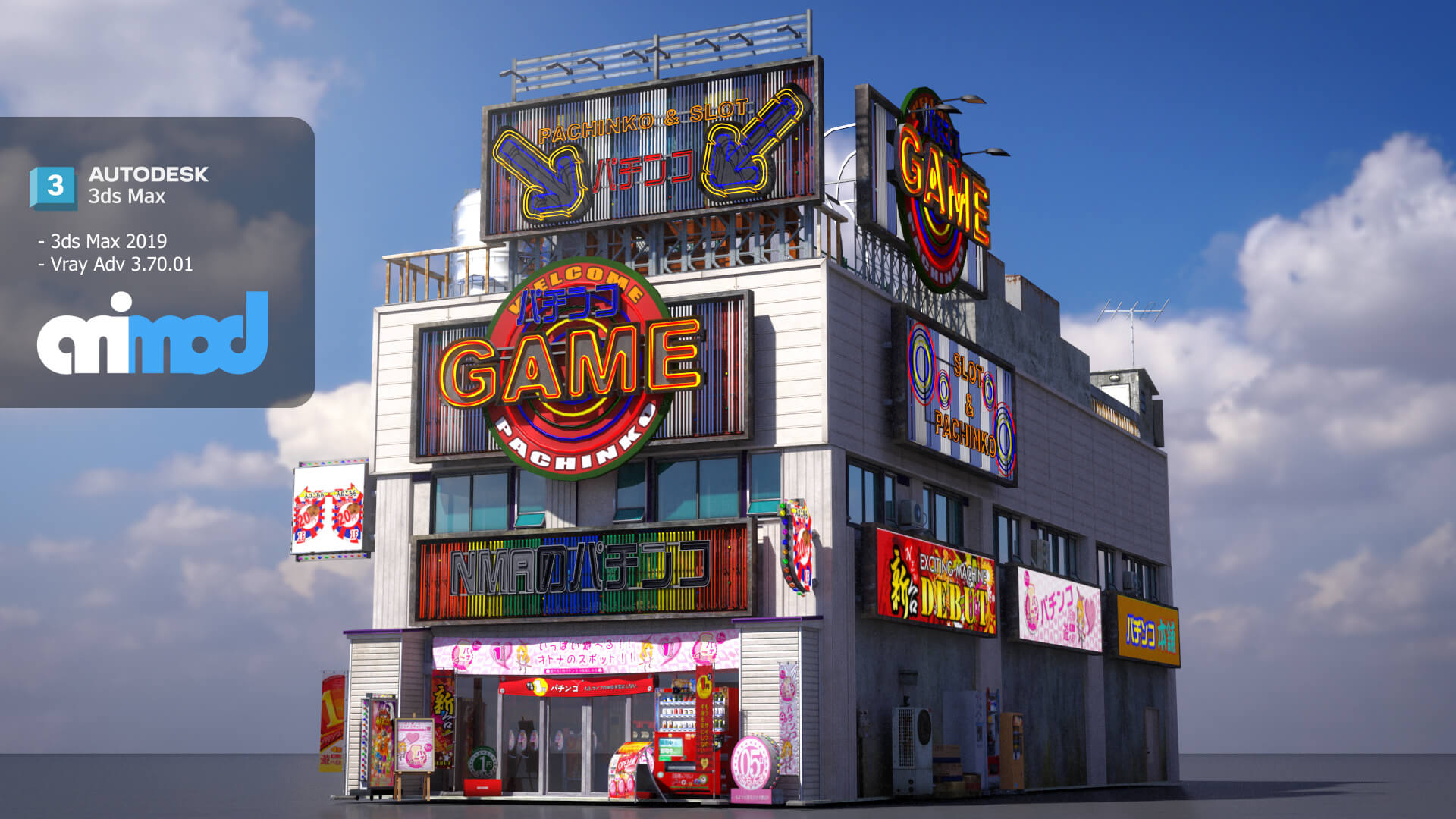 Pachinko Game Center - 3D Model by animod