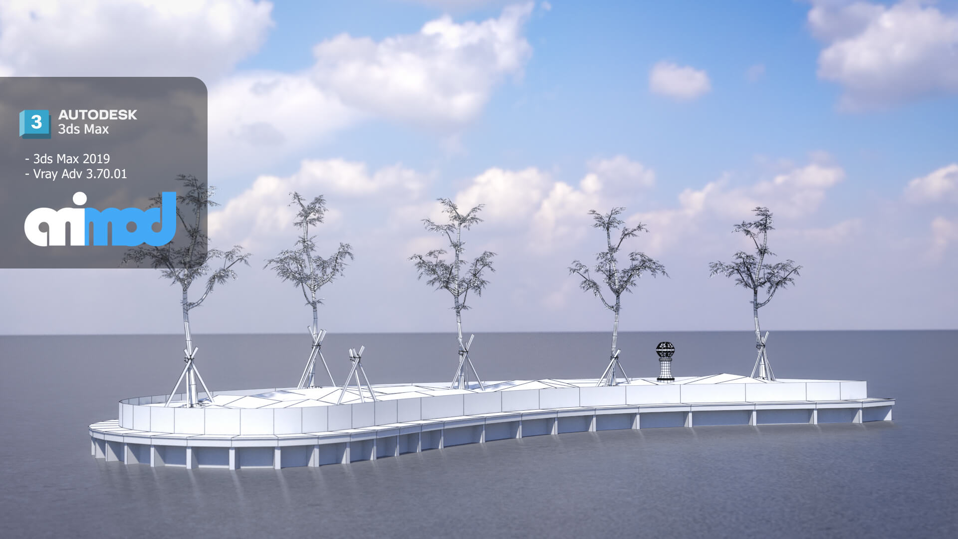 Parterre 02 Trees - 3D Model by animod