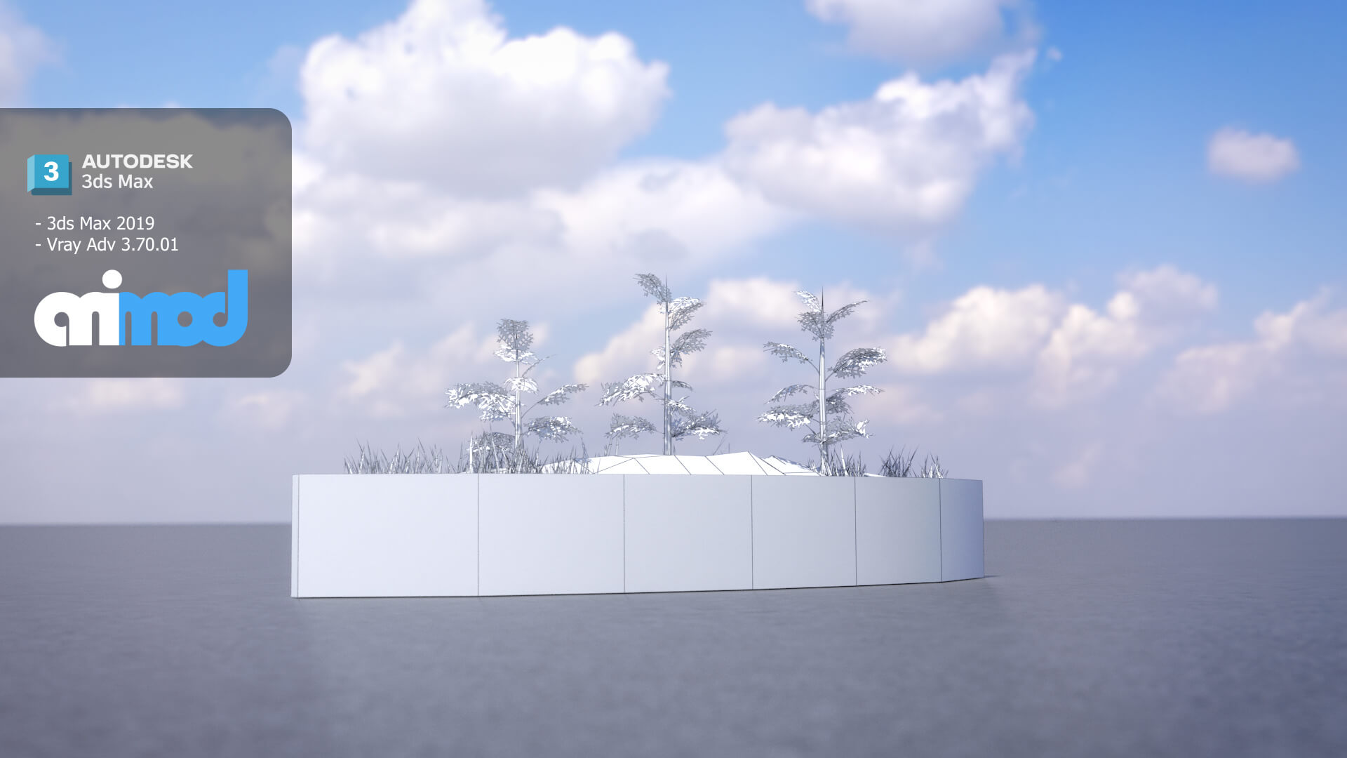 Parterre 03 Trees - 3D Model by animod