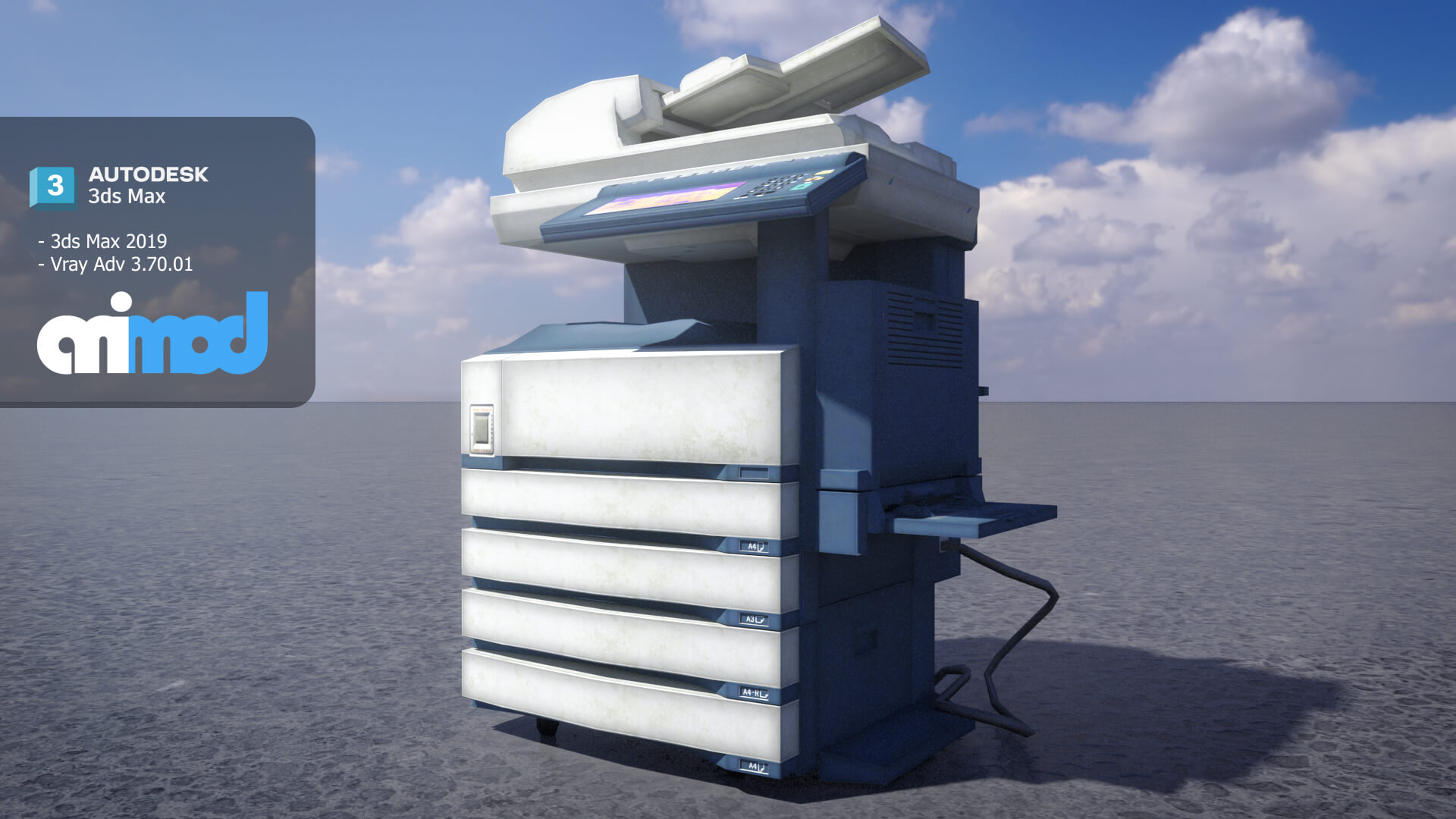 Photo Copying Machine - 3D Model by animod