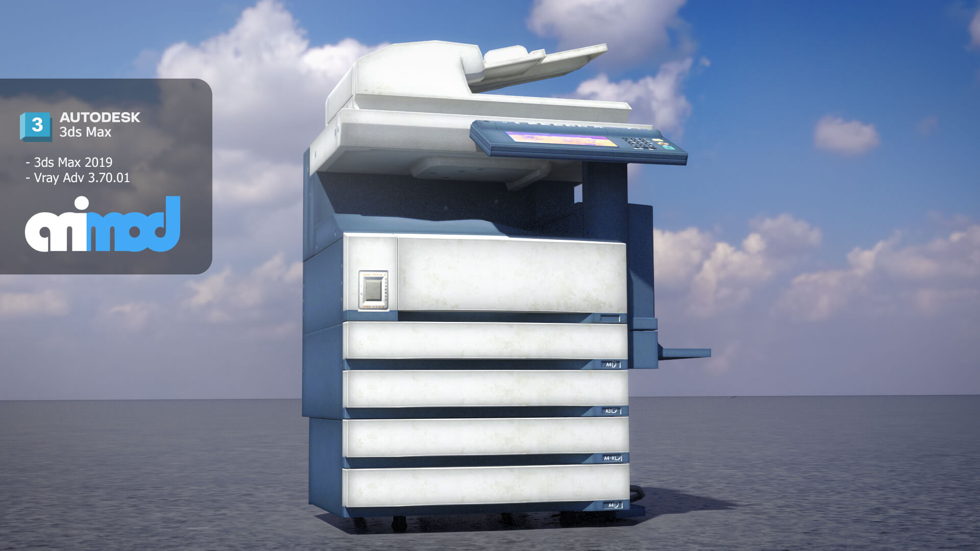 Photo Copying Machine - 3D Model by animod