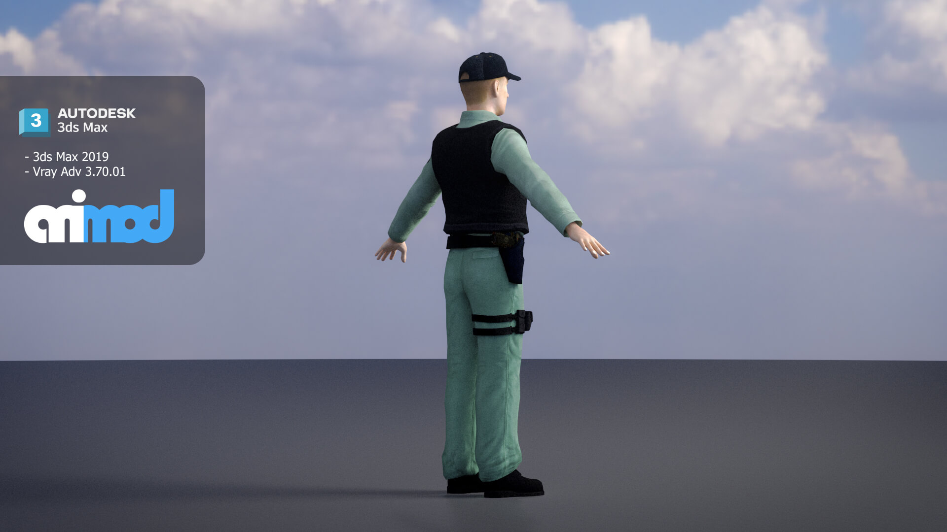 Police Officer 0016 - 3D Model by animod
