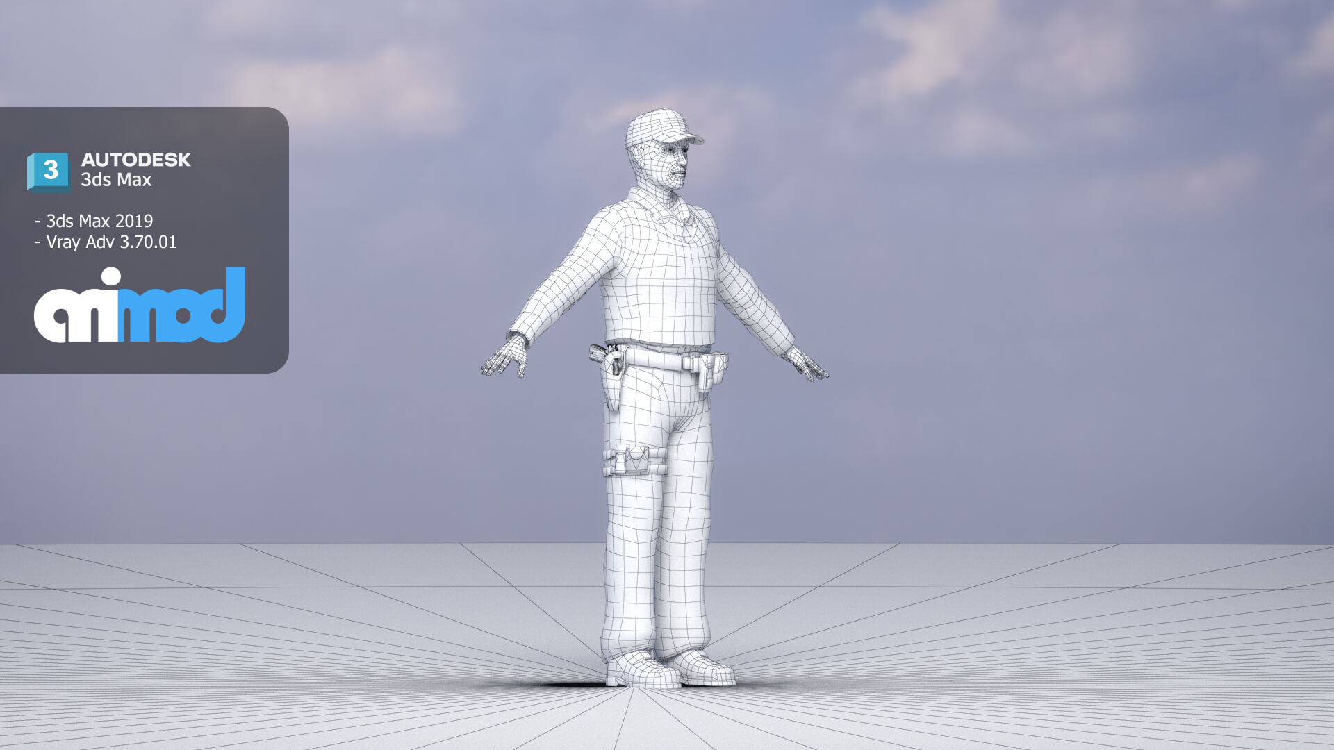 Police Officer 0016 - 3D Model by animod