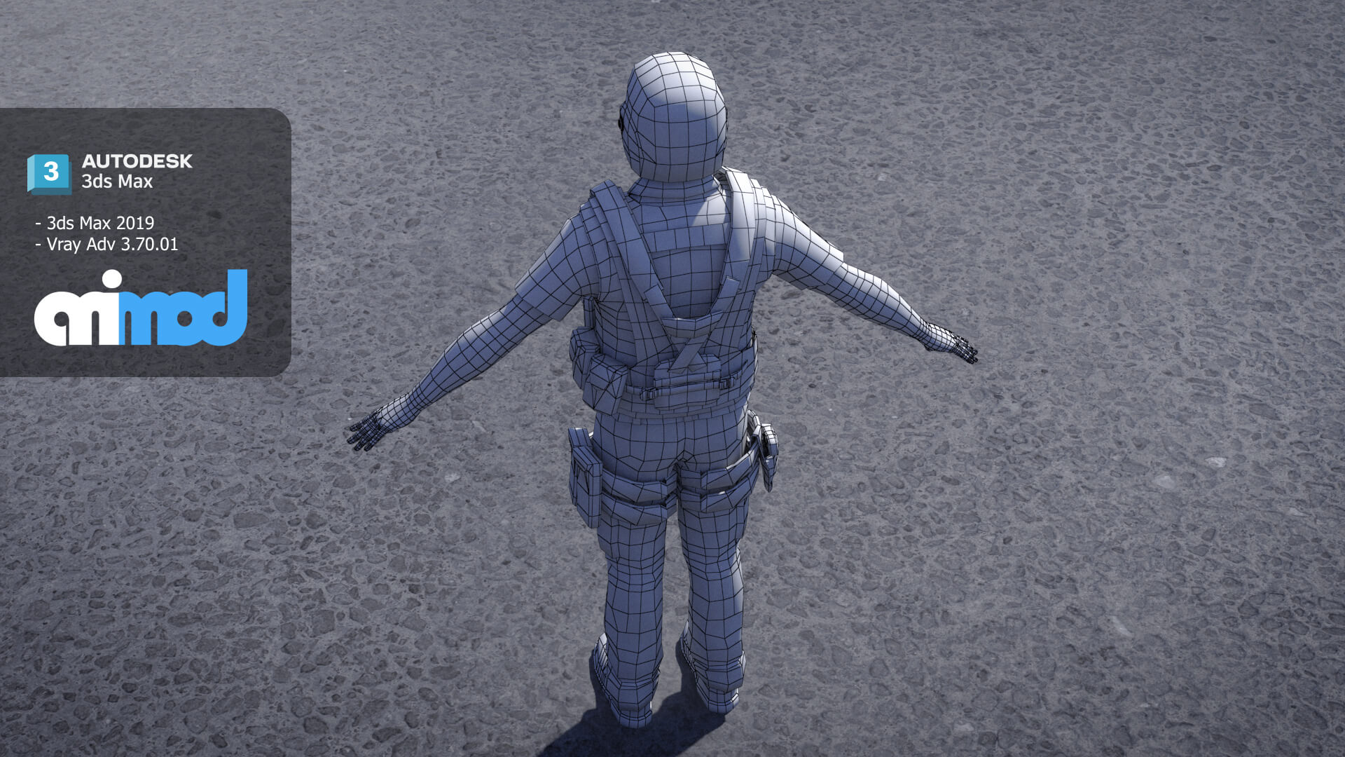 Police Officer 0083 - 3D Model by animod