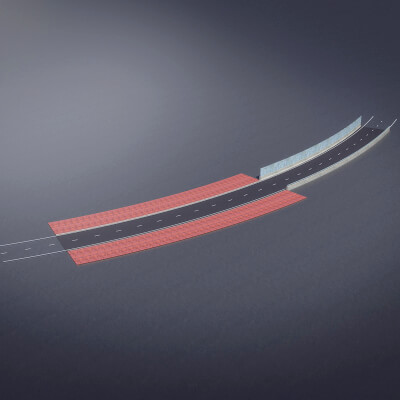 Tw Street Dual Lanes 03 - 3D Model by animod