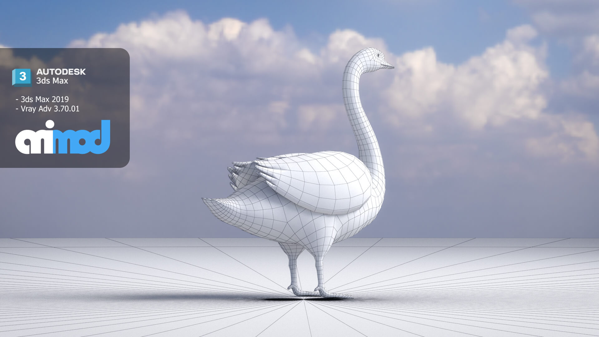 Rigged White Swan - 3D Model by animod