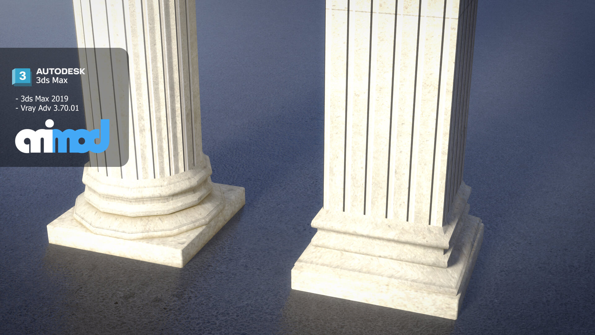 Roman Pillars - 3D Model by animod