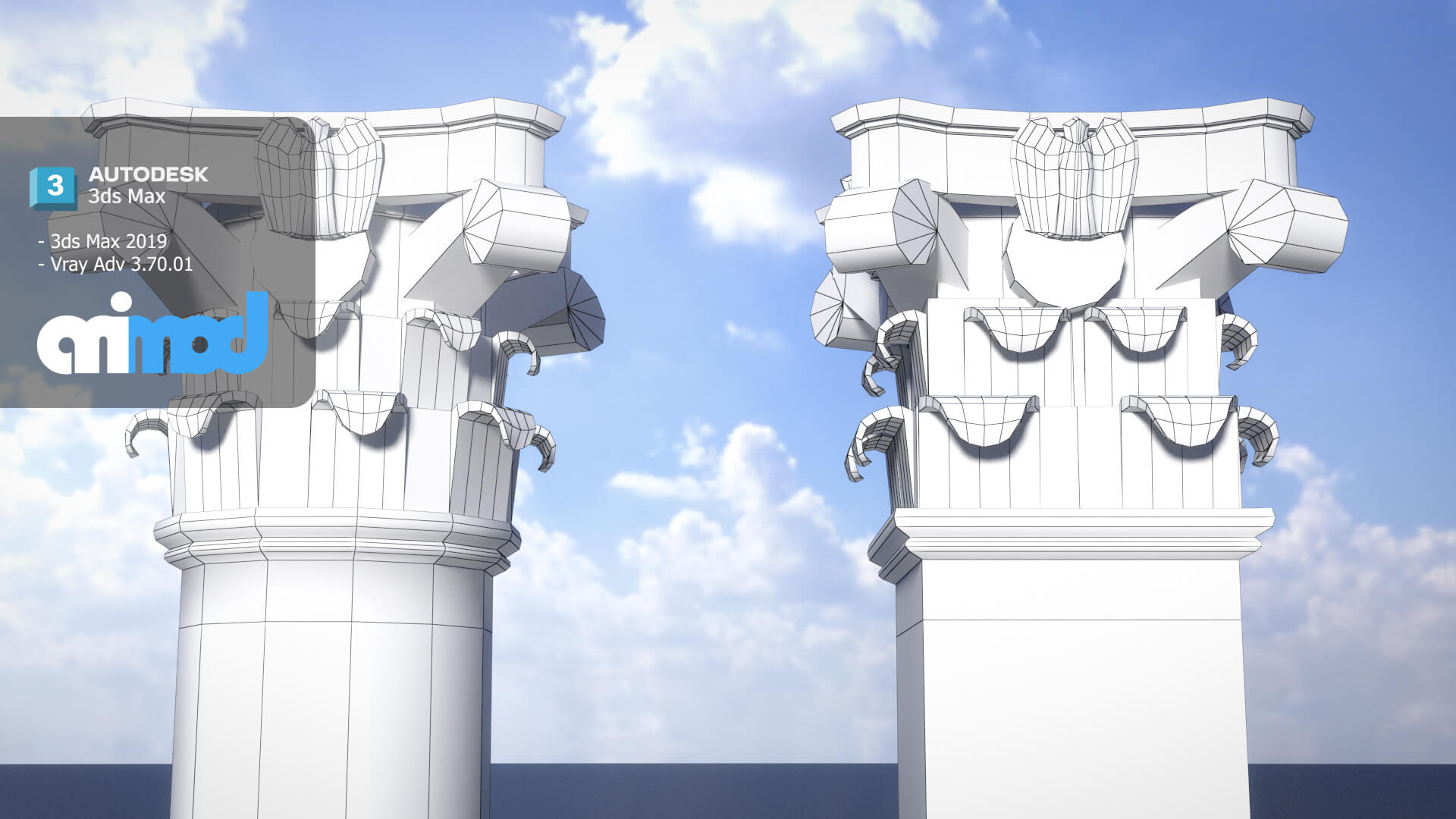 Roman Pillars - 3D Model by animod