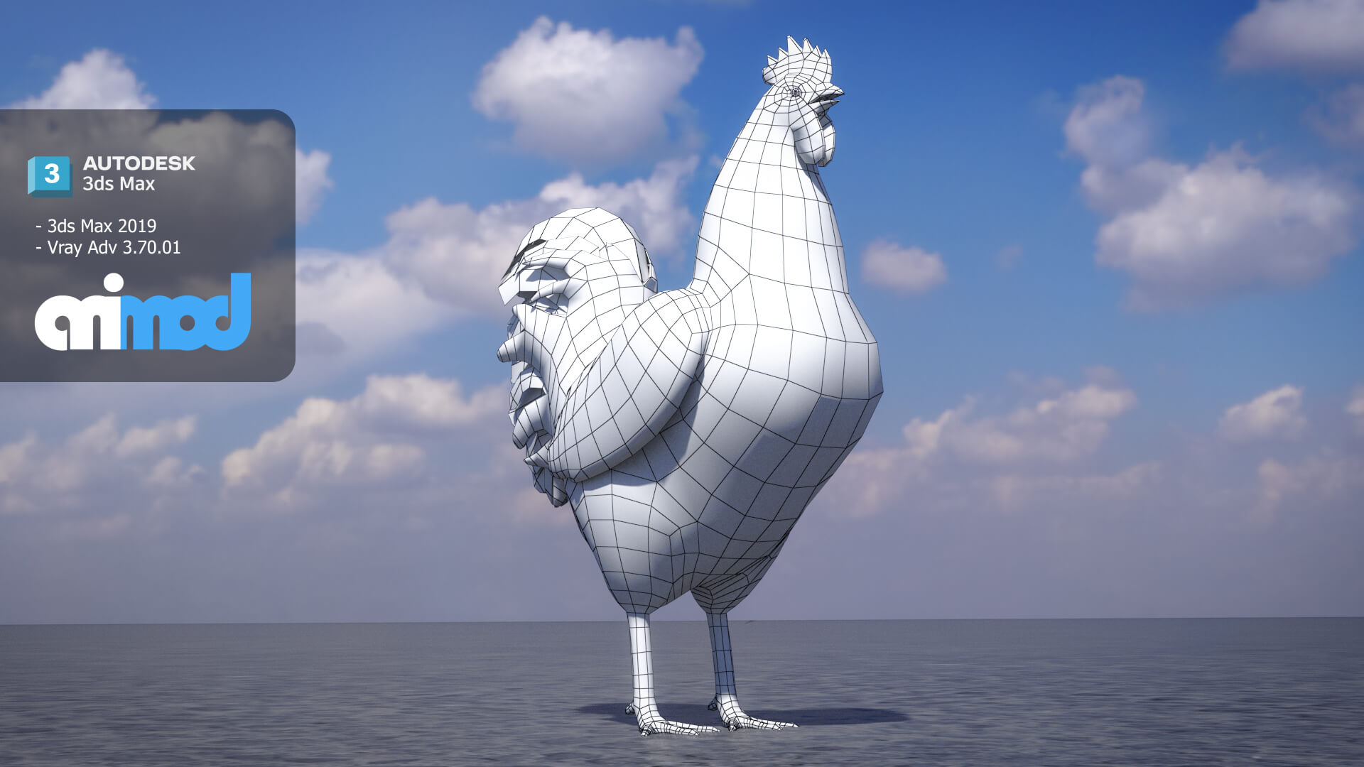 Rooster Animal - 3D Model by animod