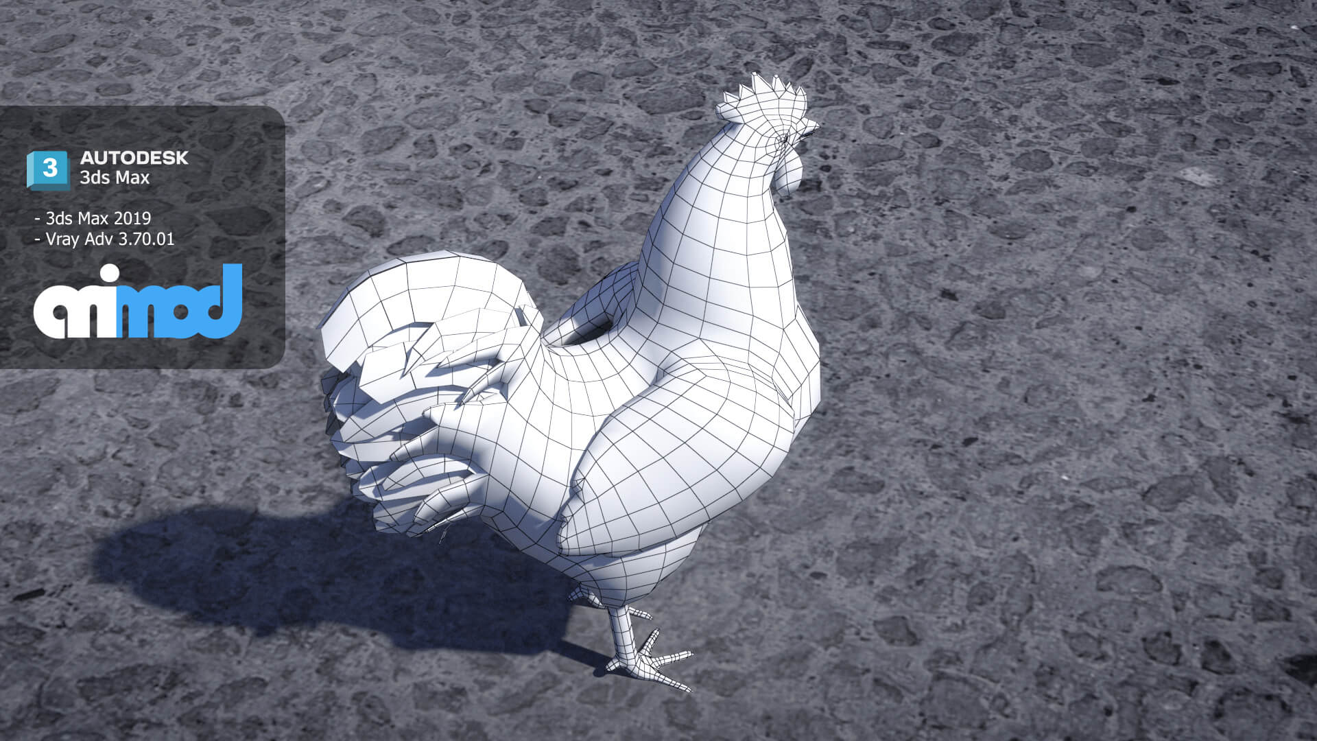 Rooster Animal - 3D Model by animod