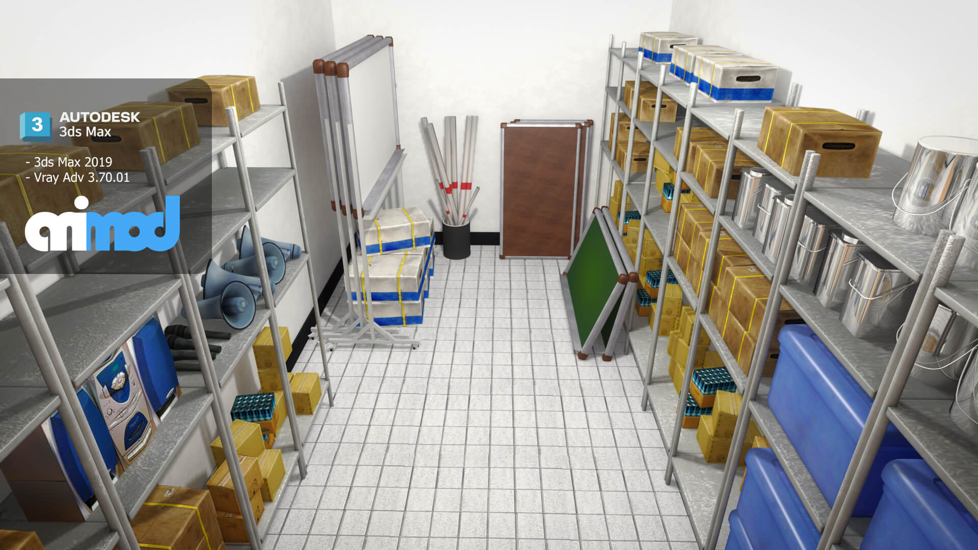 School Storage Room - 3D Model by animod